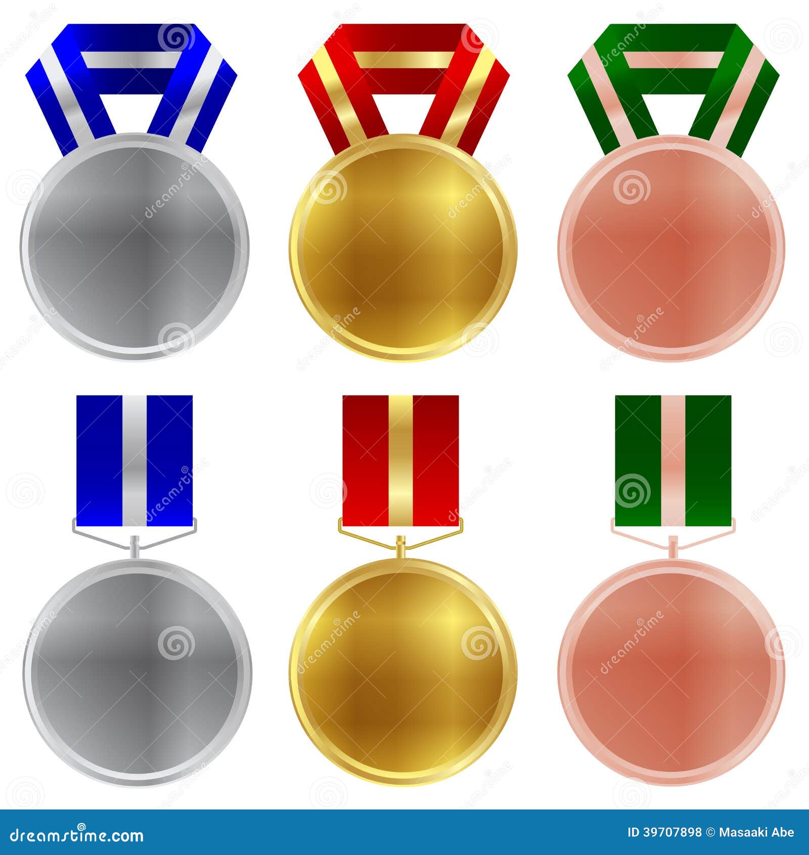 Gold medal frame stock vector. Illustration of bronze - 39707898