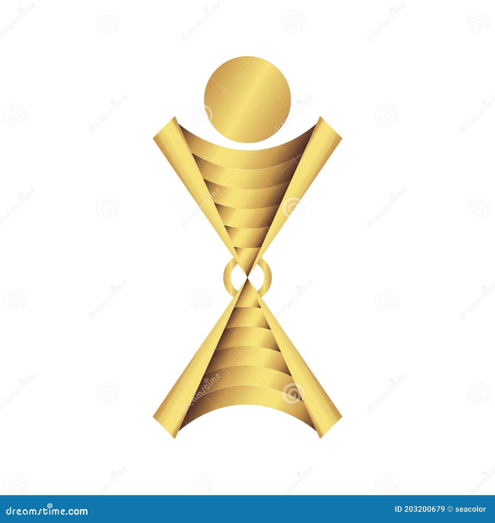Gold trophy shape icon stock vector. Illustration of medal - 203200679