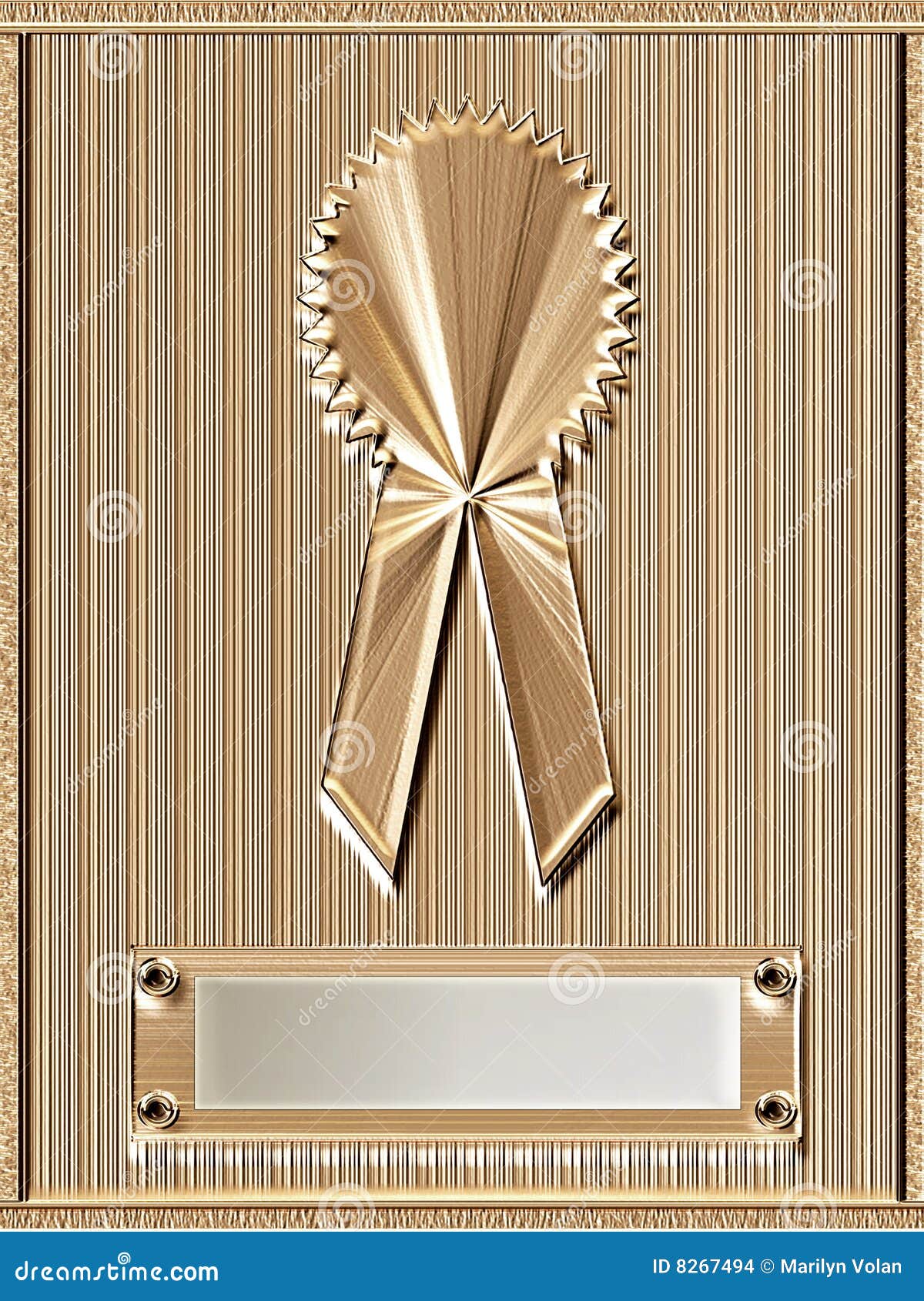 Gold Medal Plaque stock photo. Image of official, chrome - 8267494