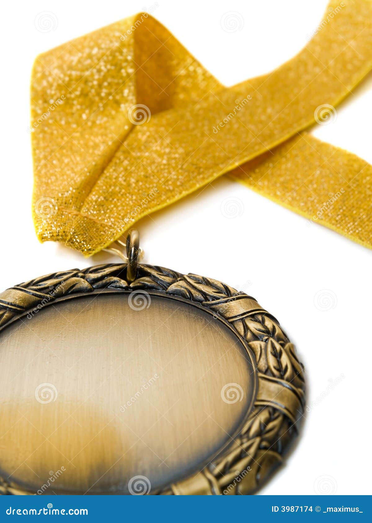 Gold medal and ribbon stock photo. Image of ancient, isolated - 3987174