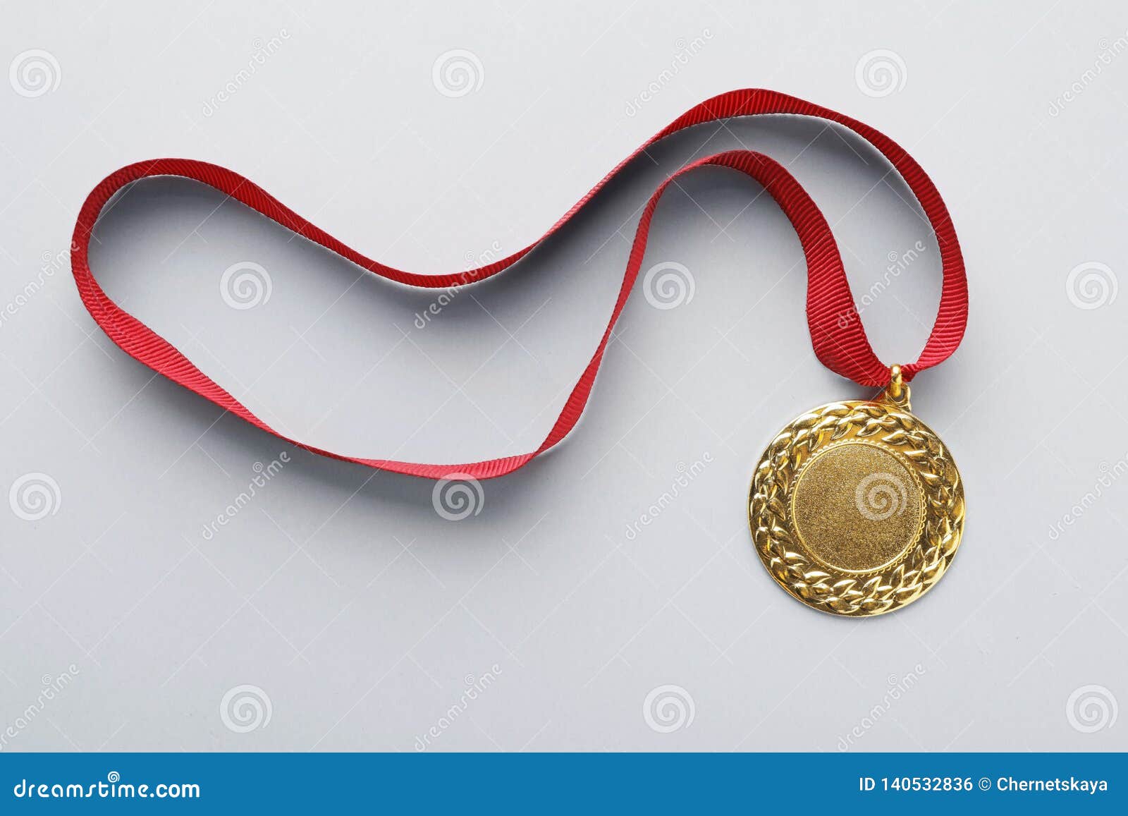 Gold Medal with Space for Design on Light Background Stock Photo ...