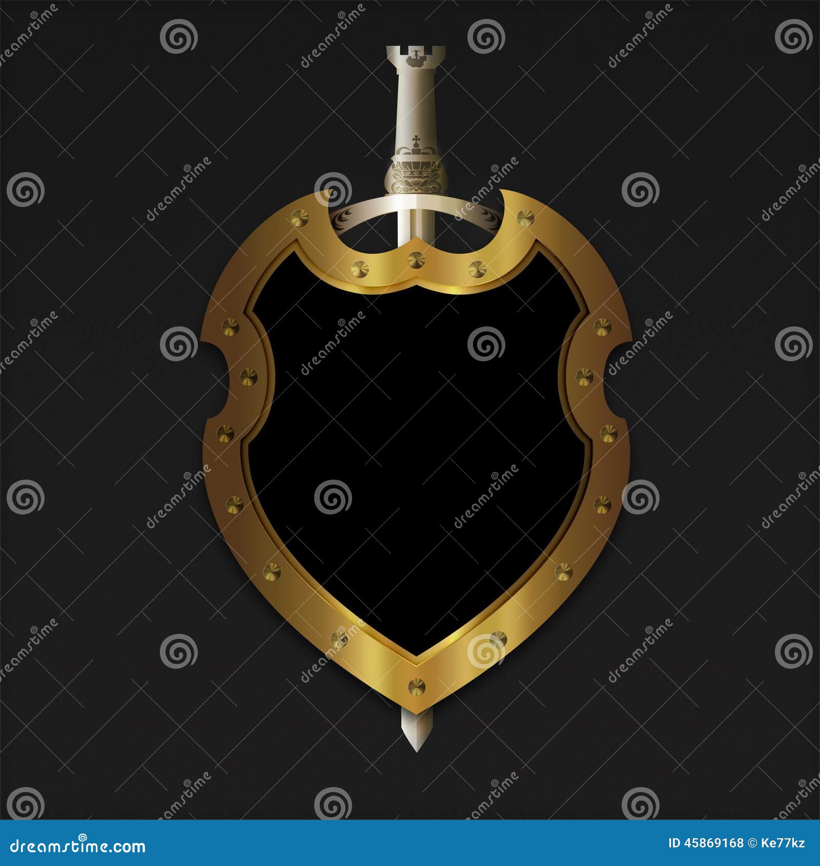 Gold Medieval Shield. Stock Photo | CartoonDealer.com #45767046