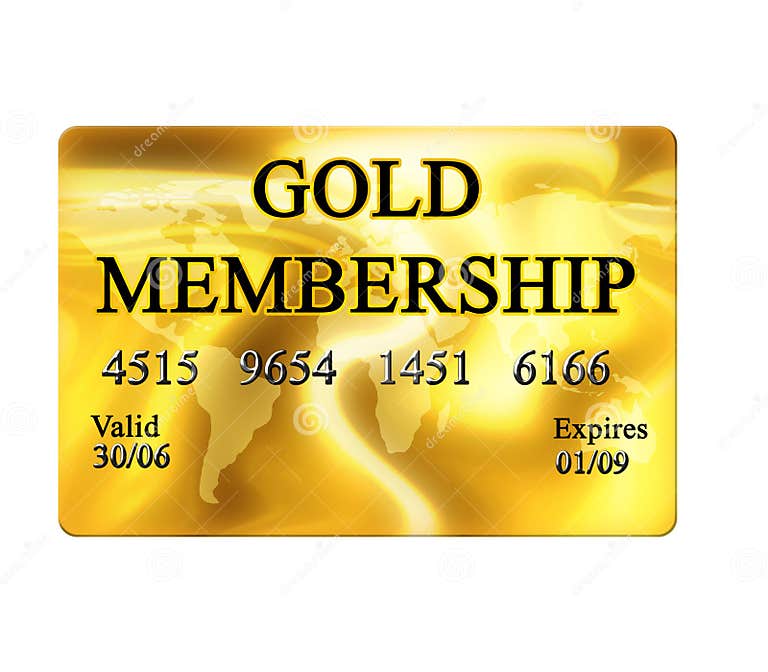 Gold membership card stock illustration. Illustration of security - 4402861