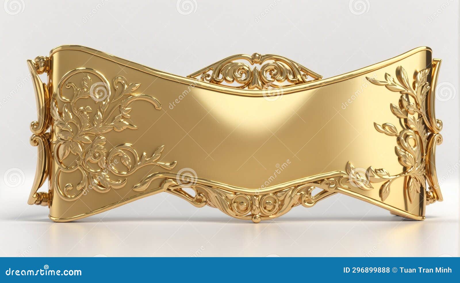 Gold Metal Banner stock illustration. Illustration of metal - 296899888