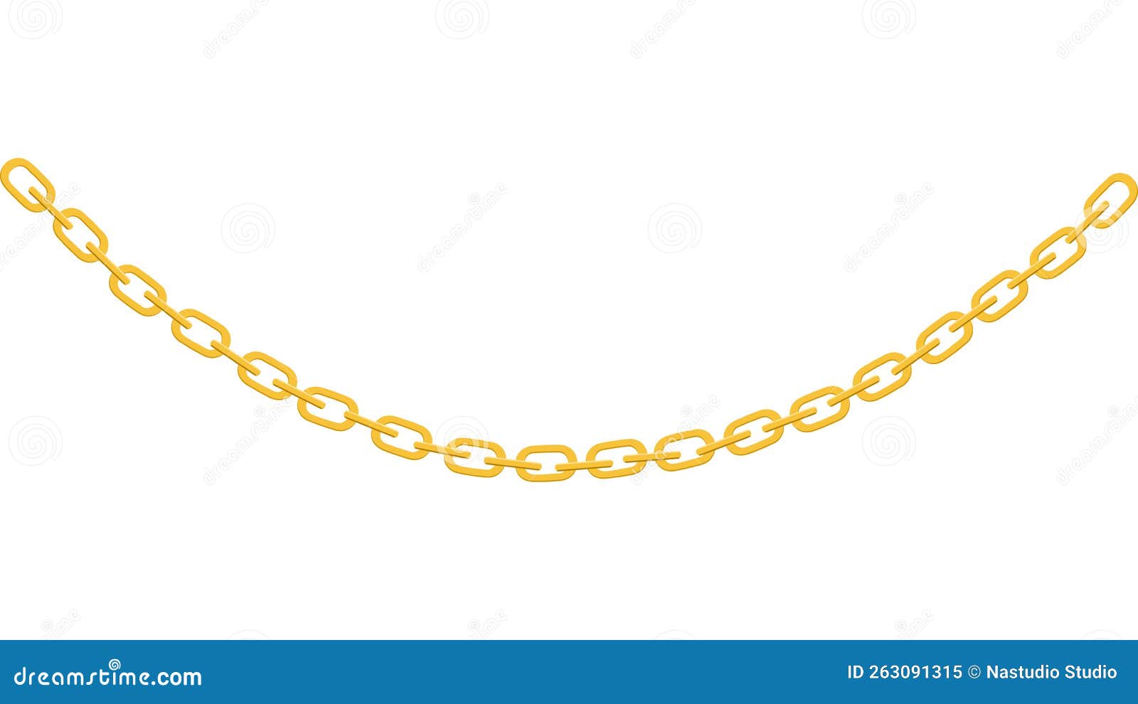 Gold Metal Chain or Gold Necklace. Vector Illustration Stock Vector ...