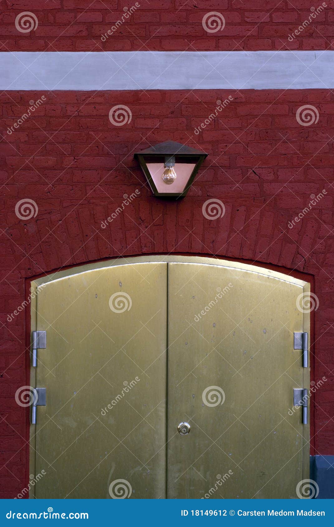 Gold metal door stock photo. Image of wall, metallic - 18149612