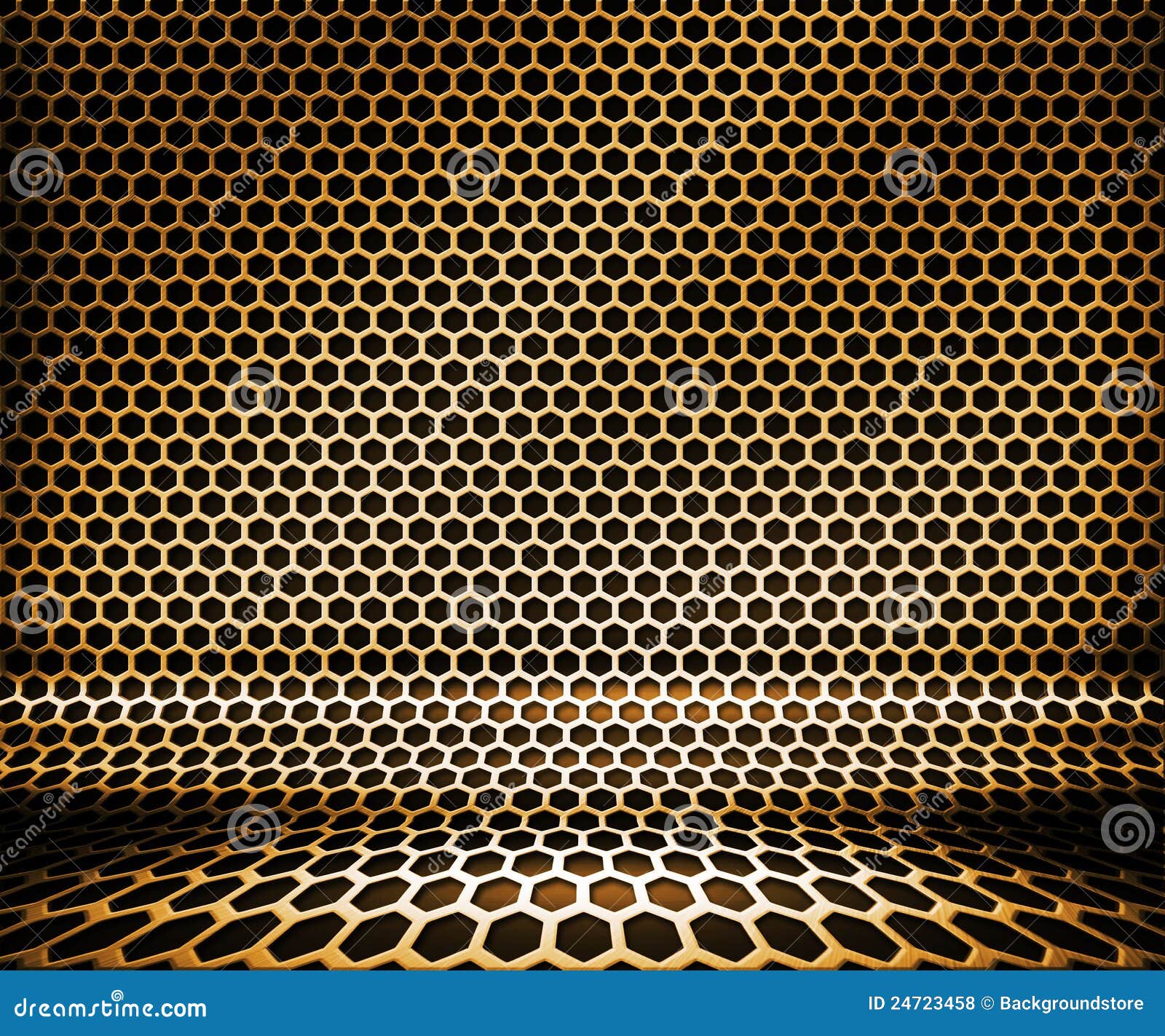 Gold Metal Hex Grid Background Stock Photo - Image of design ...