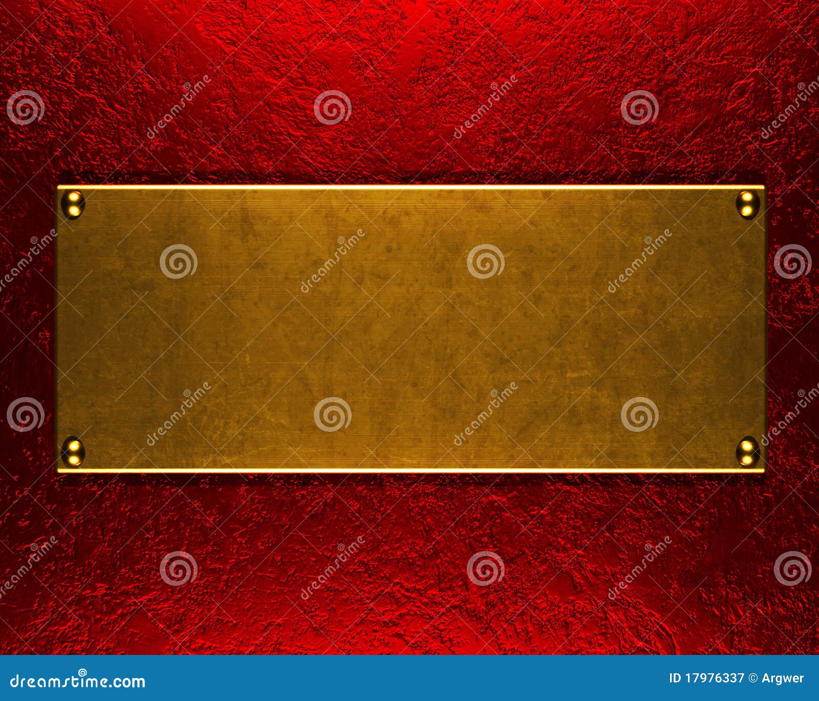 Gold Metal Plate Background Stock Illustration - Illustration of ...
