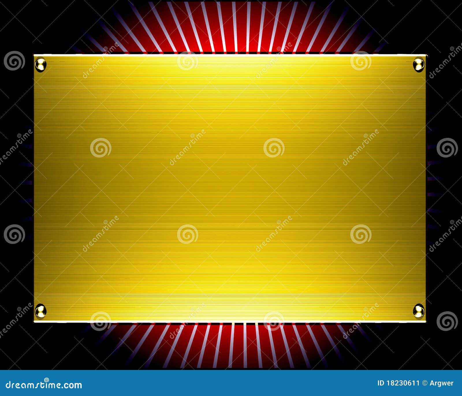 Gold Metal Plate Background Stock Illustration - Illustration of brass ...