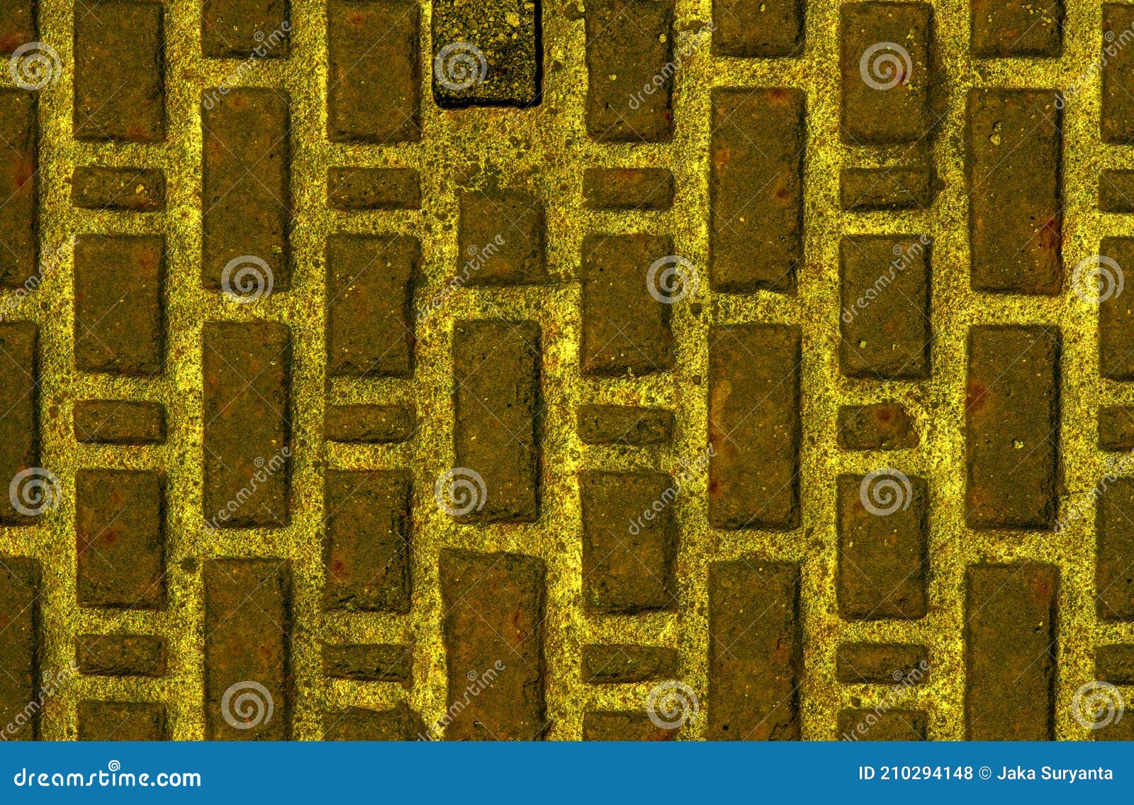 Gold Metal Plate with Rectangle Pattern Stock Photo - Image of builders ...