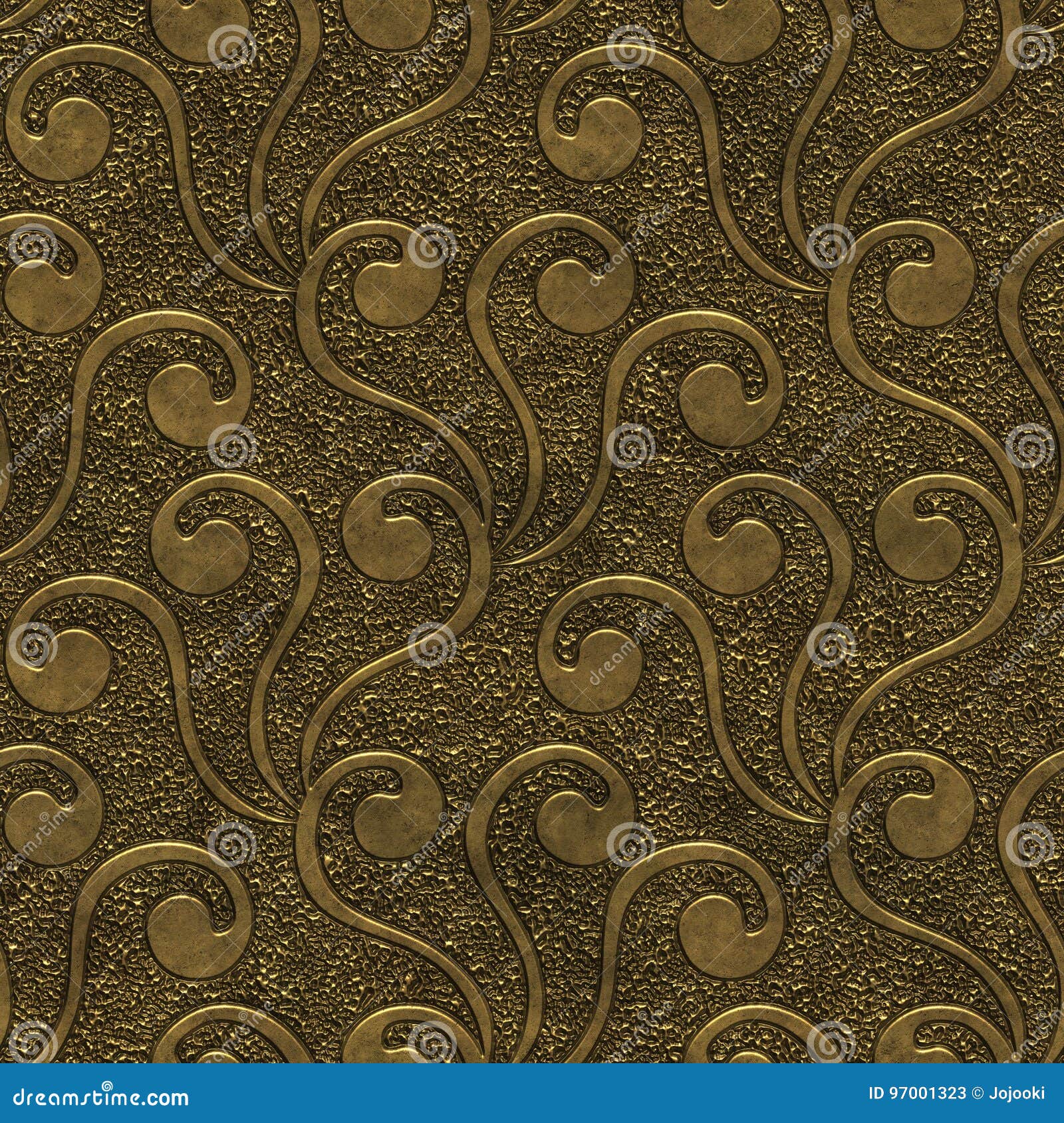 Gold Metal Seamless Texture with Pattern Stock Illustration ...