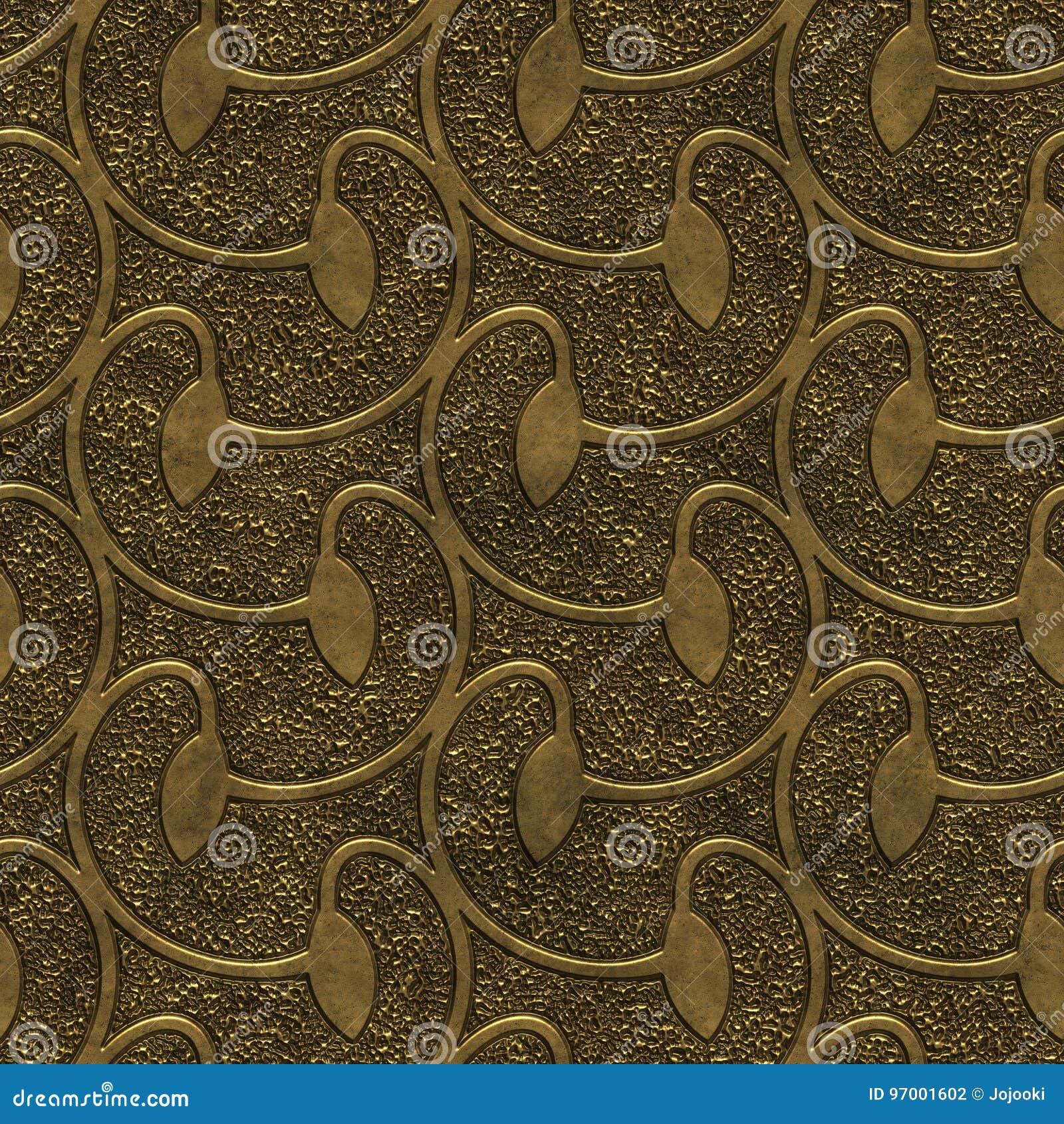 Gold Metal Seamless Texture with Pattern Stock Illustration ...