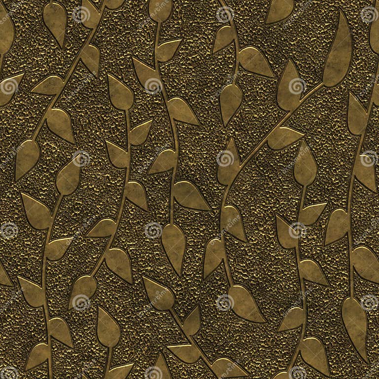 Gold Metal Seamless Texture with Pattern Stock Illustration ...