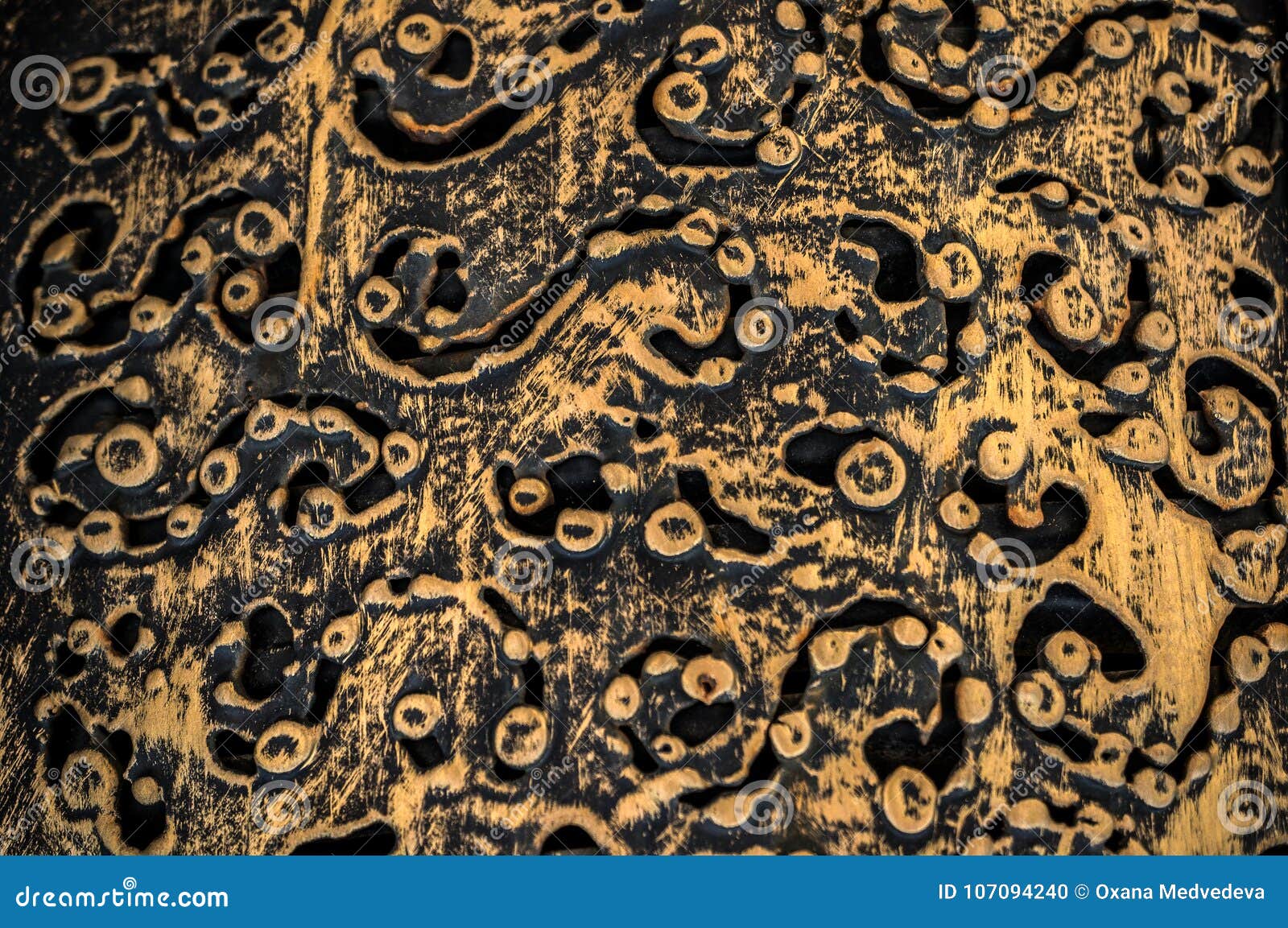 Gold Metal Texture Background with Forged Pattern. Close-up Stock Photo ...