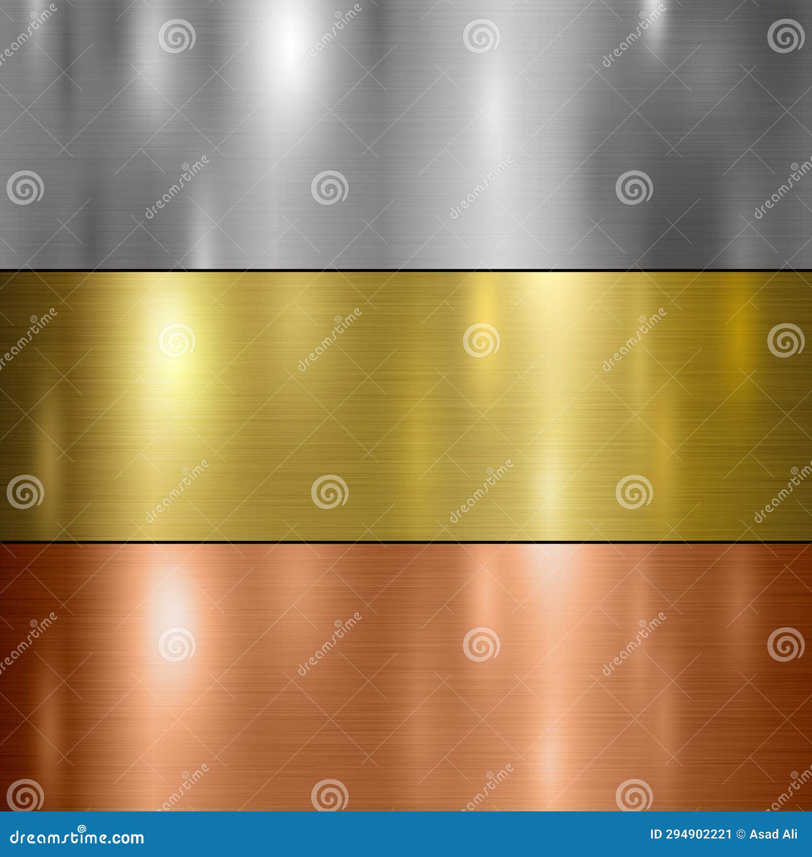 Metallic Shiny Textured in Three Color Background Stock Illustration ...