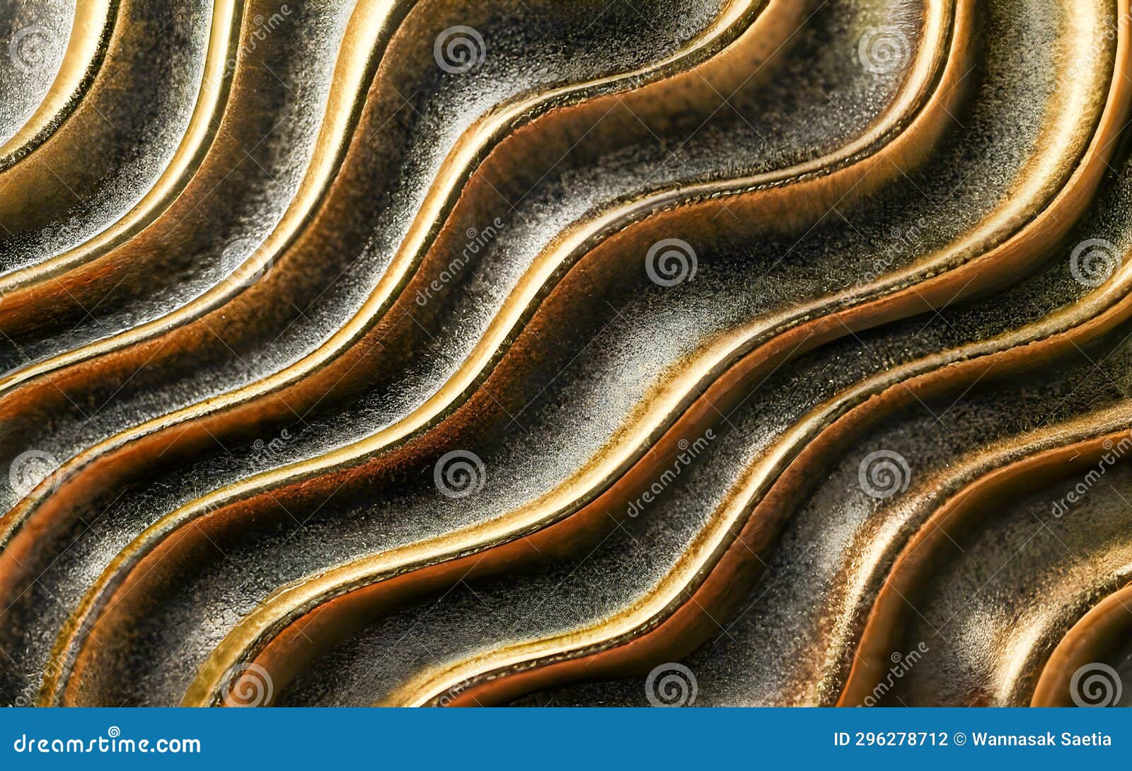 Gold Metal Texture with Wave Pattern. Stock Illustration - Illustration ...