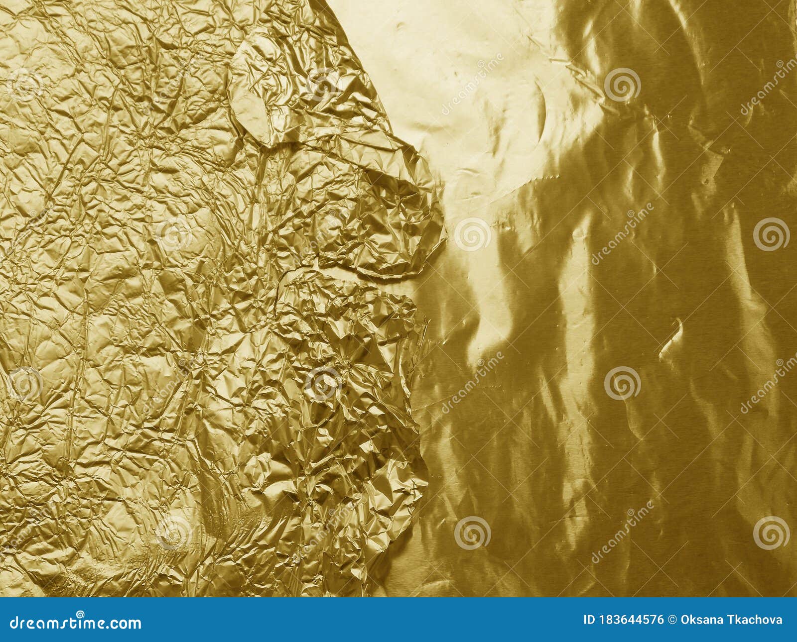 Gold Metallic Crumpled Foil Texture Background Stock Photo - Image of ...