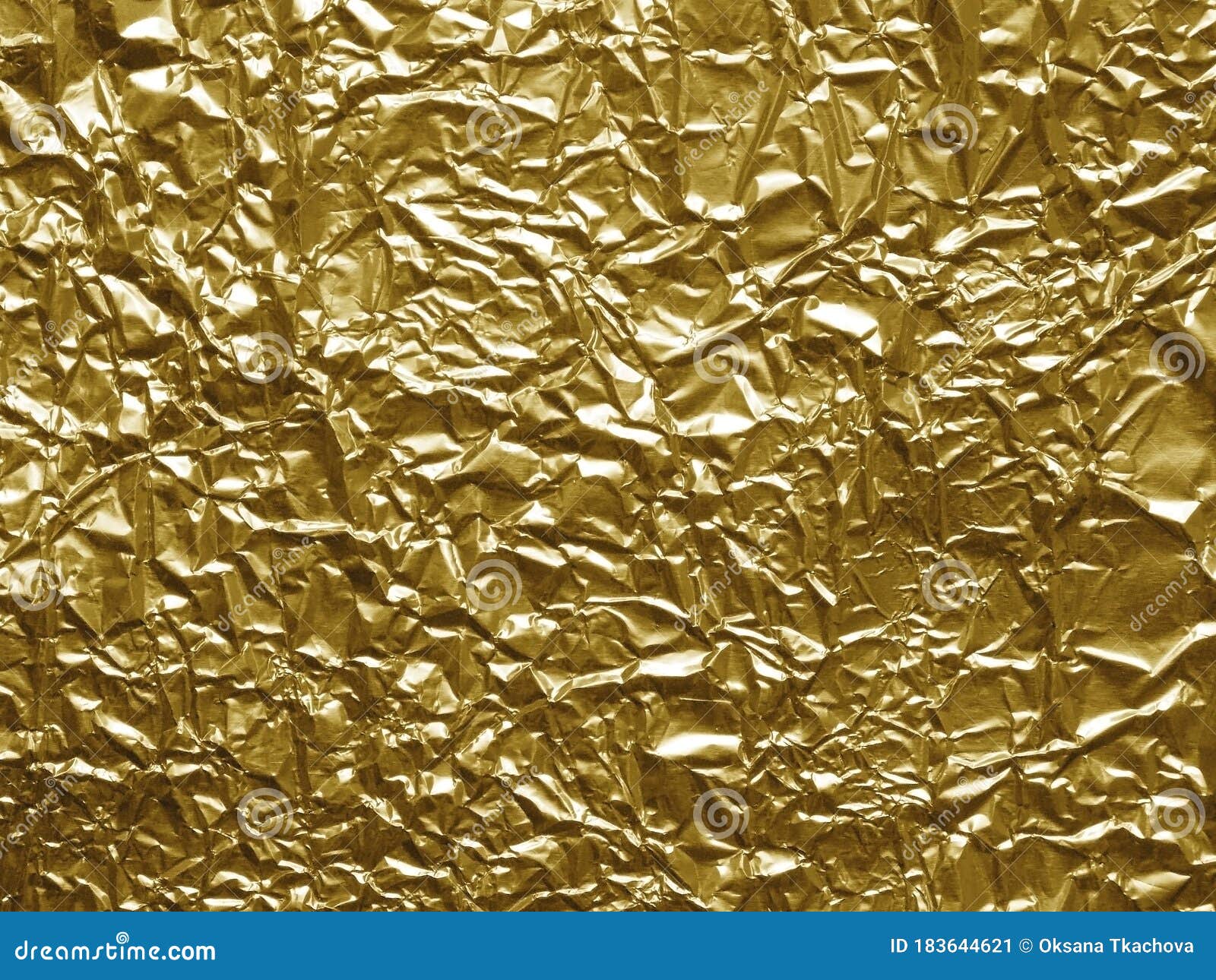 Gold Metallic Crumpled Foil Texture Background Stock Image - Image of ...