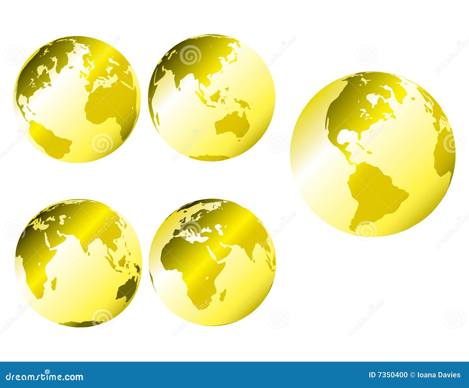 Gold metallic earth stock vector. Illustration of africa - 7350400