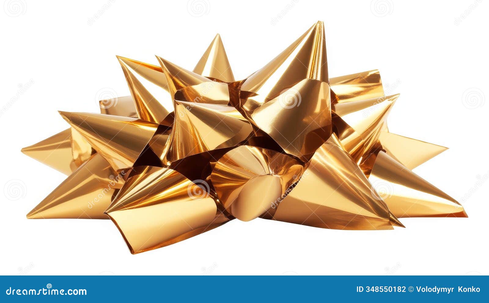 Gold Metallic Gift Bow on Transparent Background Stock Photo - Image of ...