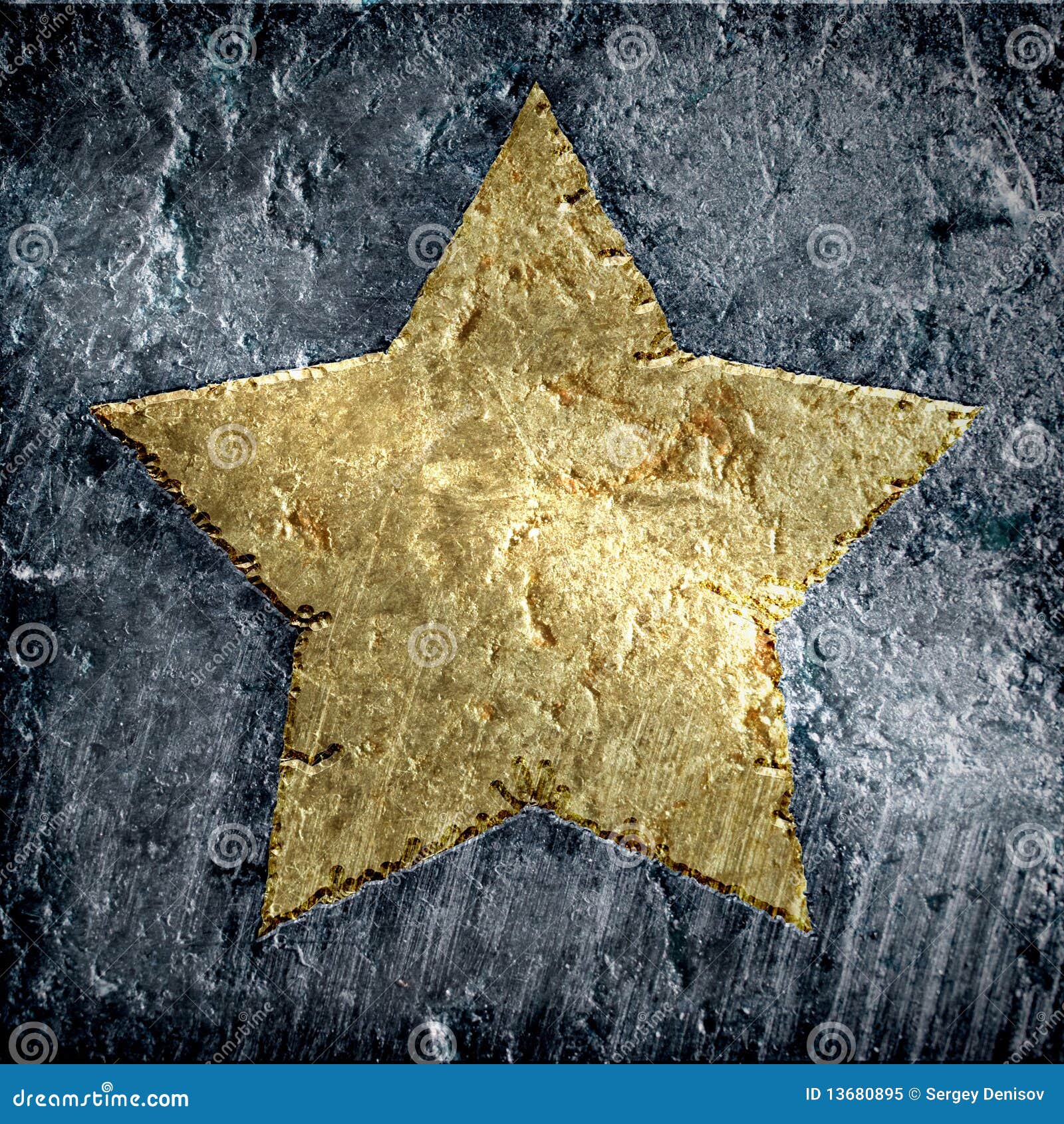 Gold metallic grunge star stock illustration. Illustration of grunge ...