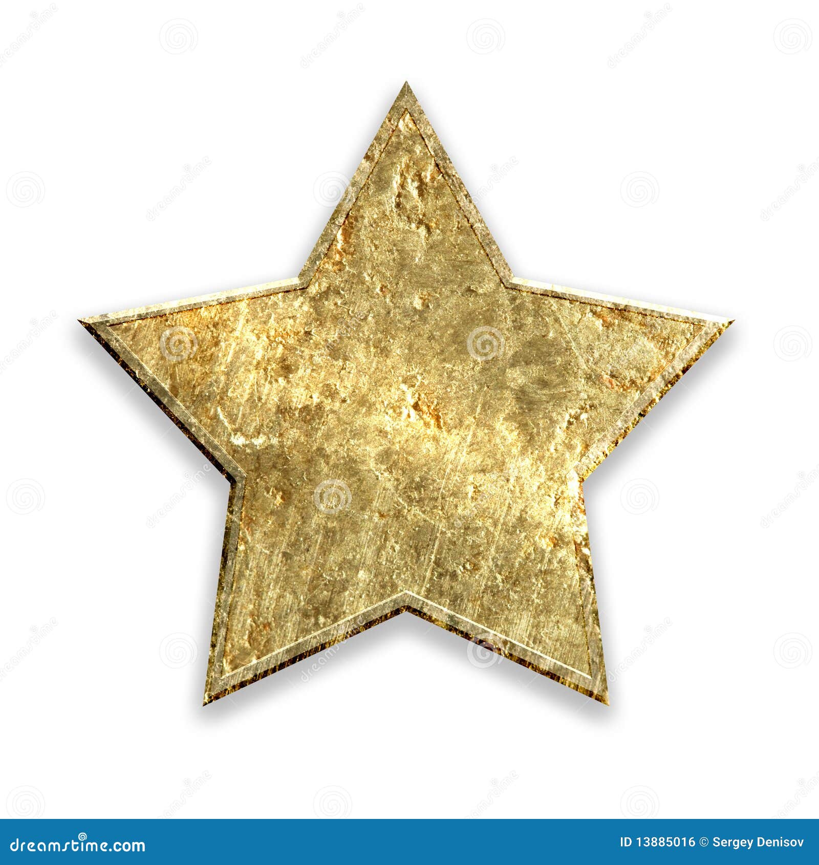 Gold metallic grunge star stock illustration. Illustration of aluminum ...