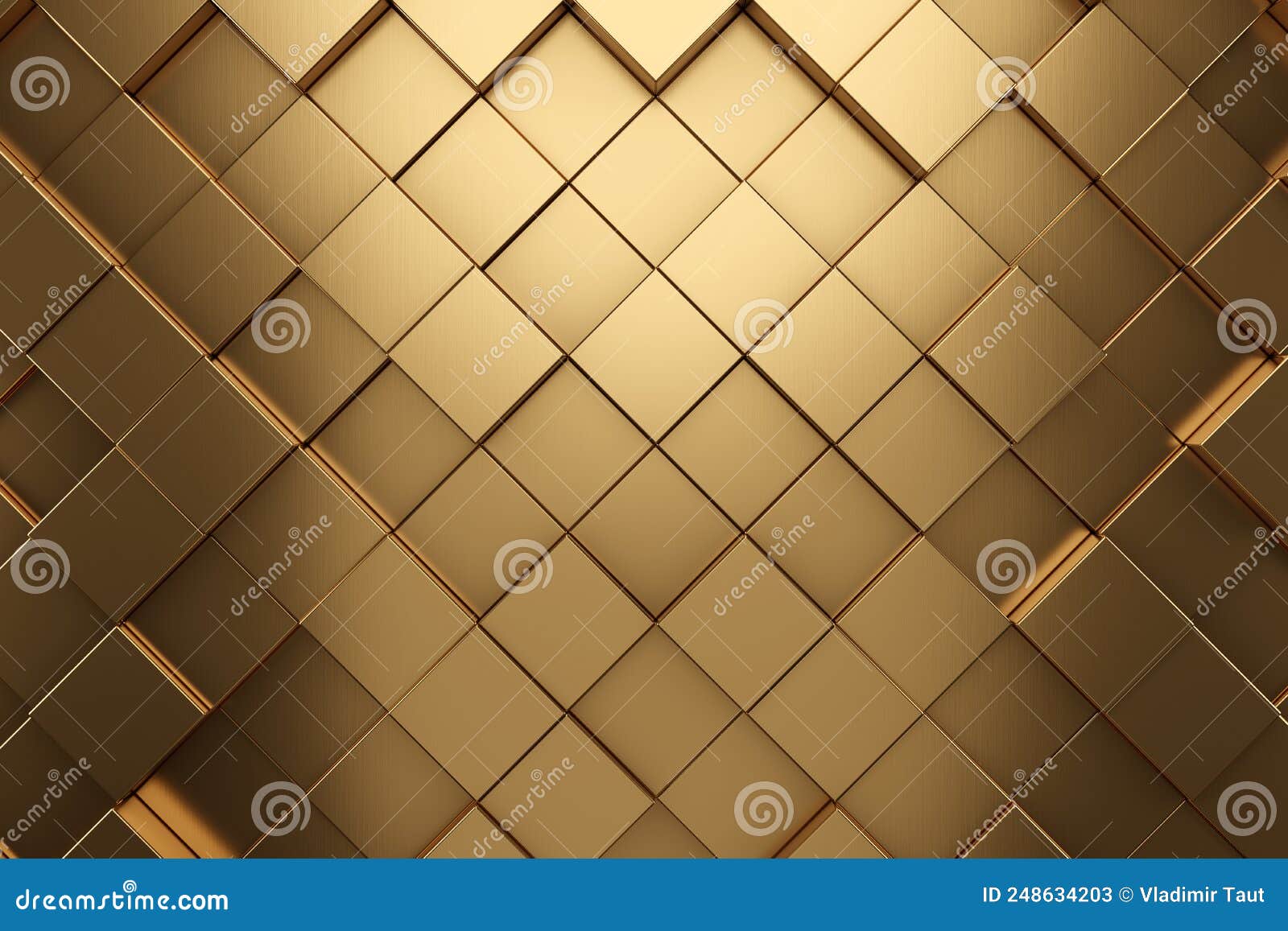Futuristic Gold Hexagonal Texture Background. 3d Rendering Stock ...
