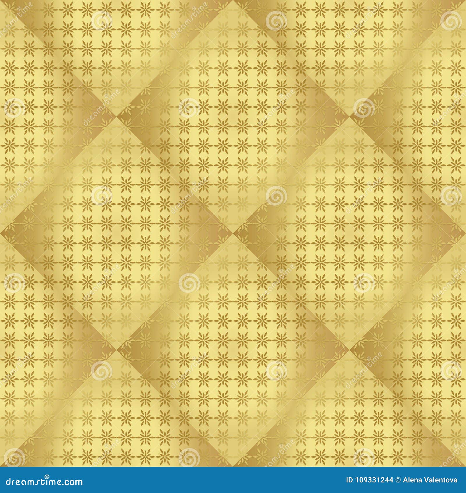 Gold Metallic Regular Seamless Pattern. Stock Illustration ...