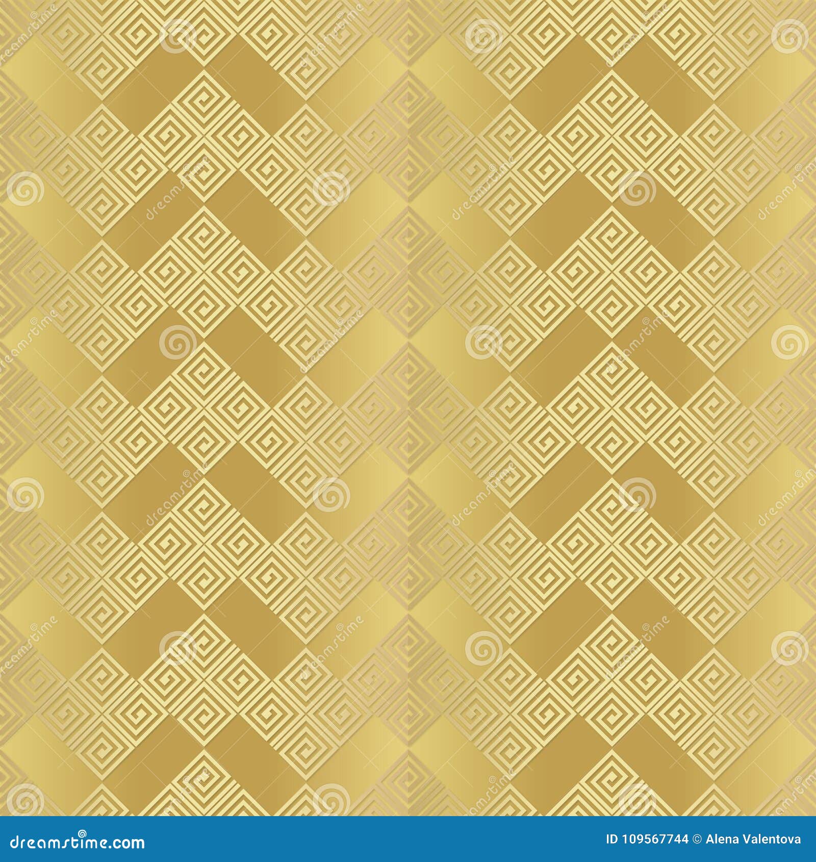 Gold Metallic Regular Seamless Pattern. Stock Illustration ...