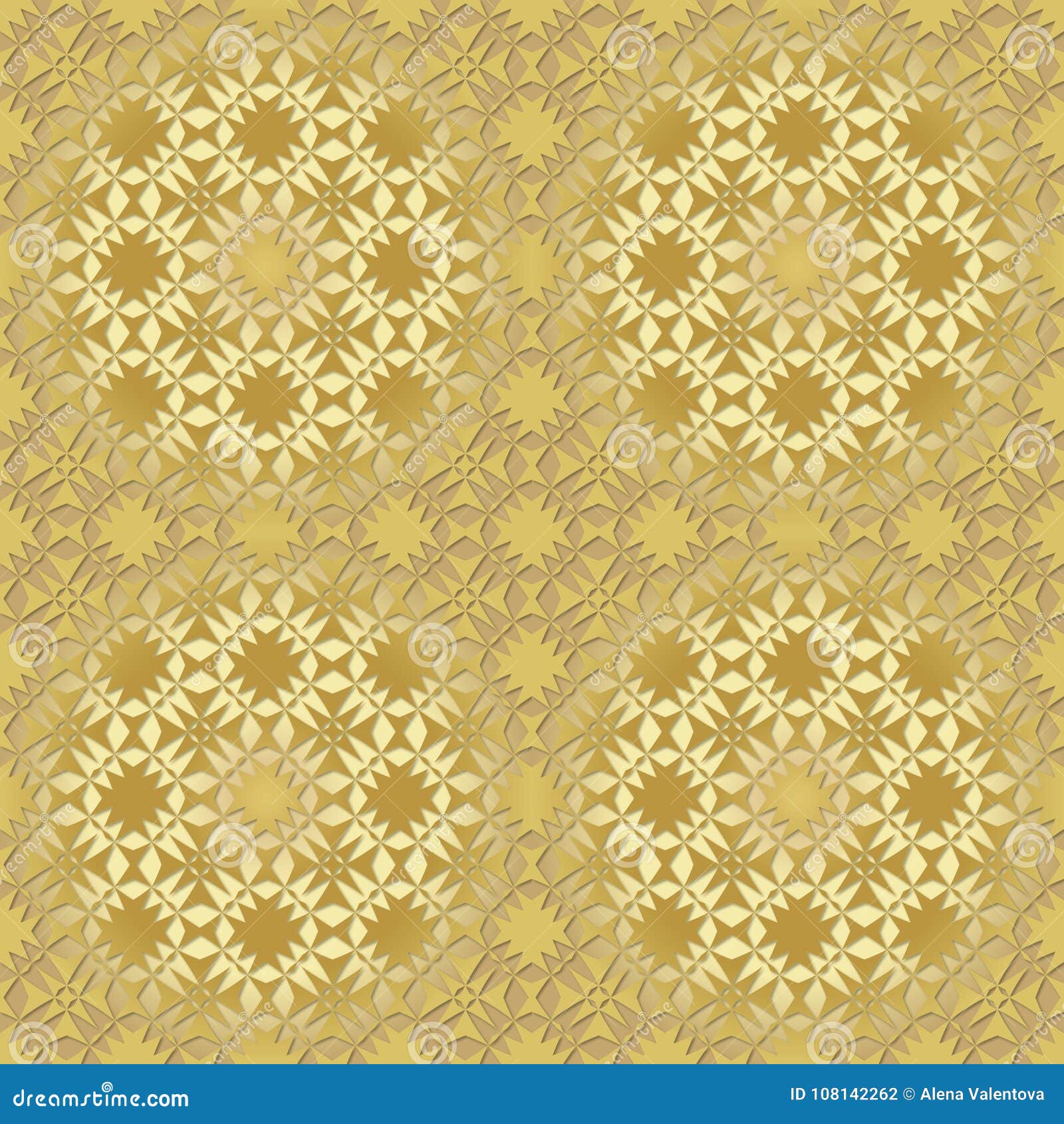 Gold Metallic Regular Seamless Pattern. Stock Illustration ...