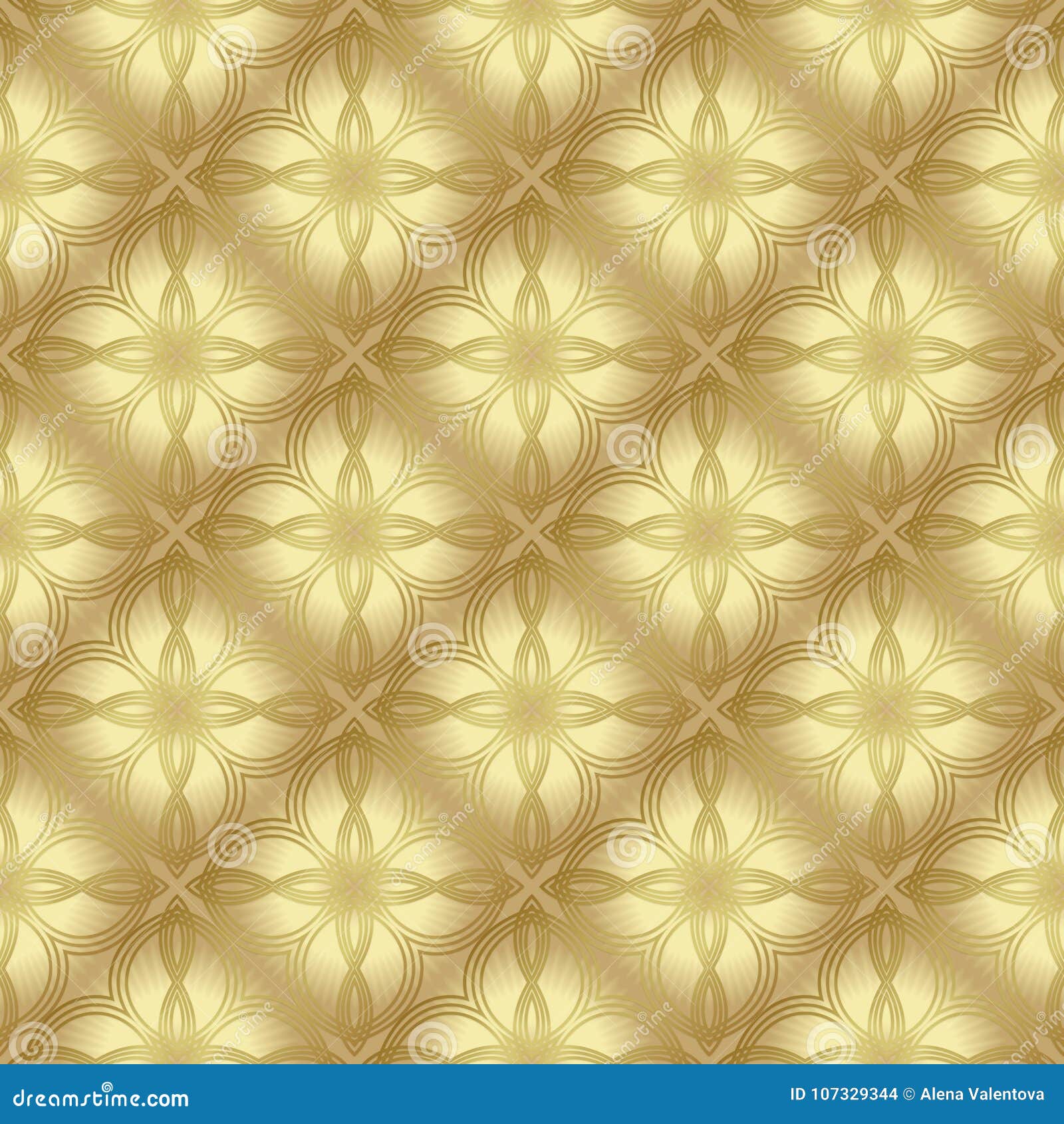 Gold Metallic Regular Seamless Pattern. Stock Illustration ...