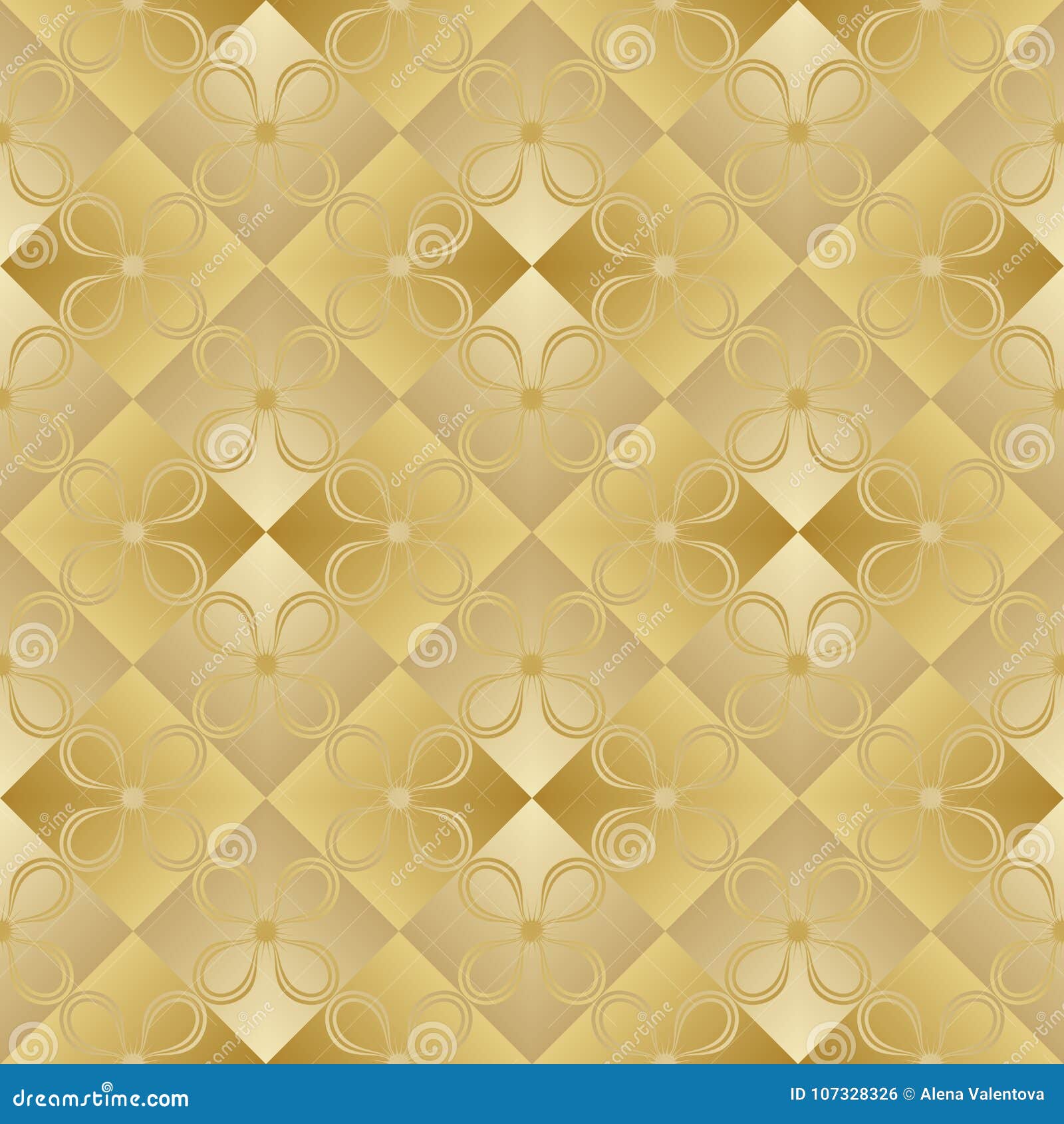 Gold Metallic Regular Seamless Pattern. Stock Illustration ...
