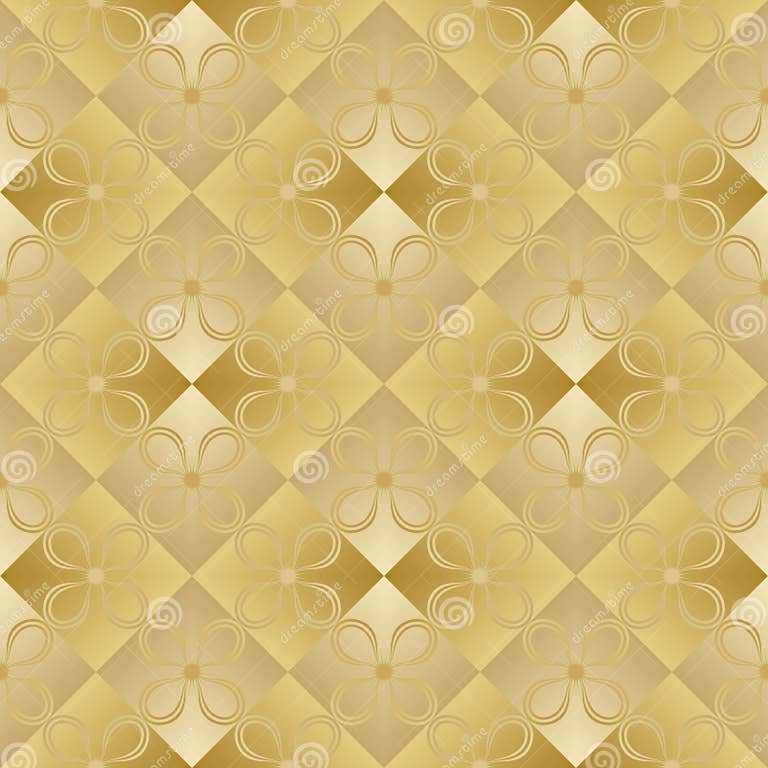 Gold Metallic Regular Seamless Pattern. Stock Illustration ...