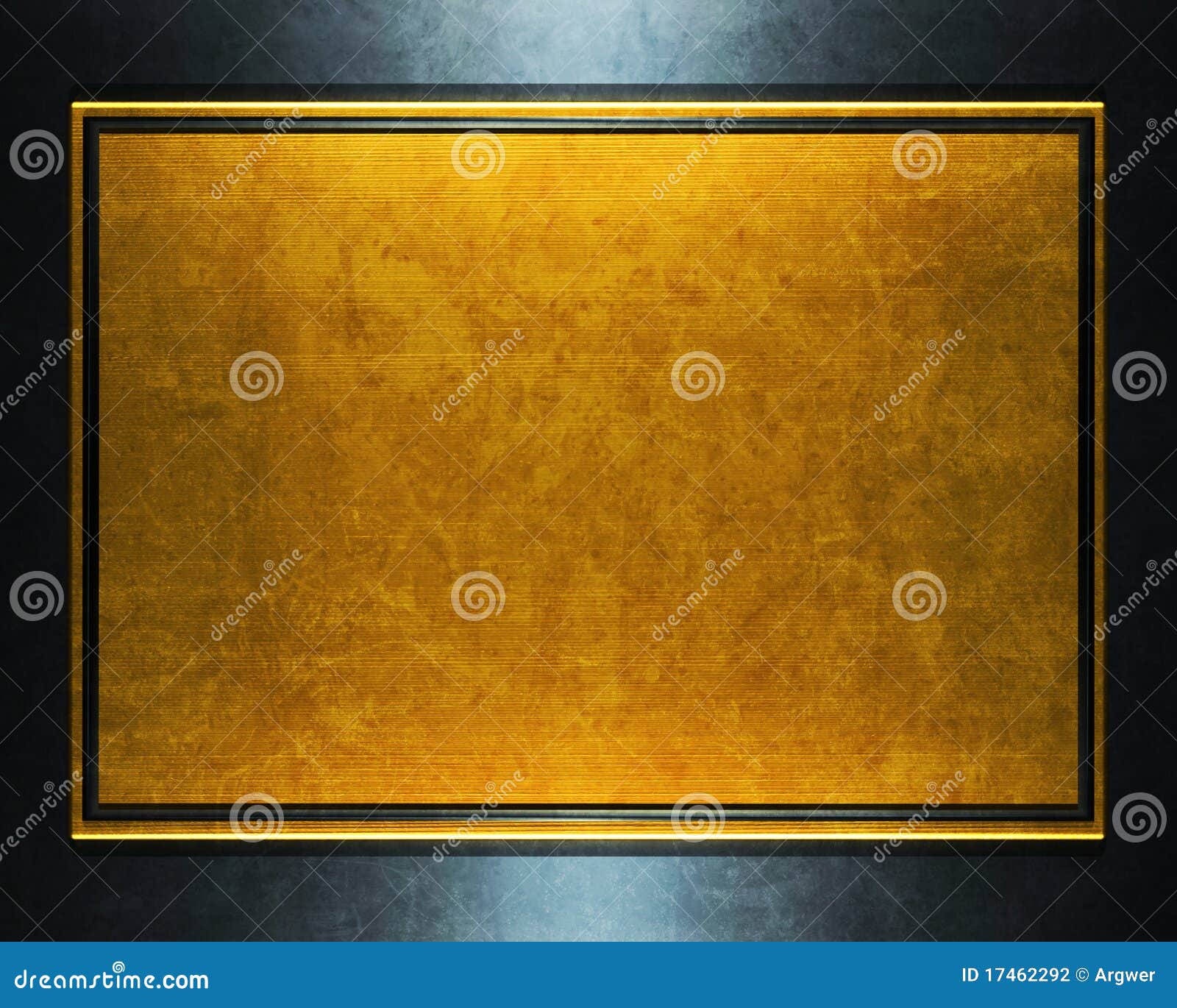 Gold Metallplatten stockfoto. Bild von plakette, getreide - 17462292