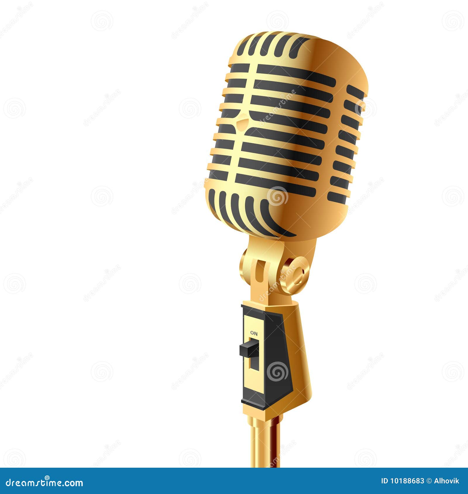 Gold Microphone Stock Photos - Image: 10188683