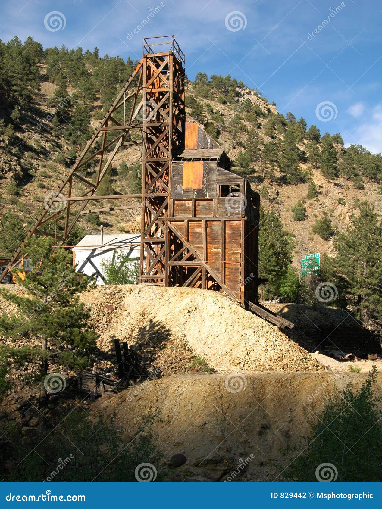Gold Mine stock photo. Image of trees, boarded, historic - 829442