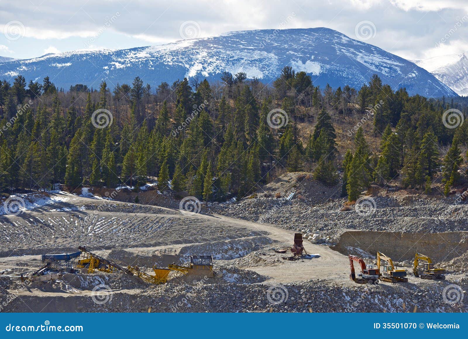 Gold Mine in Colorado stock photo. Image of excavators - 35501070