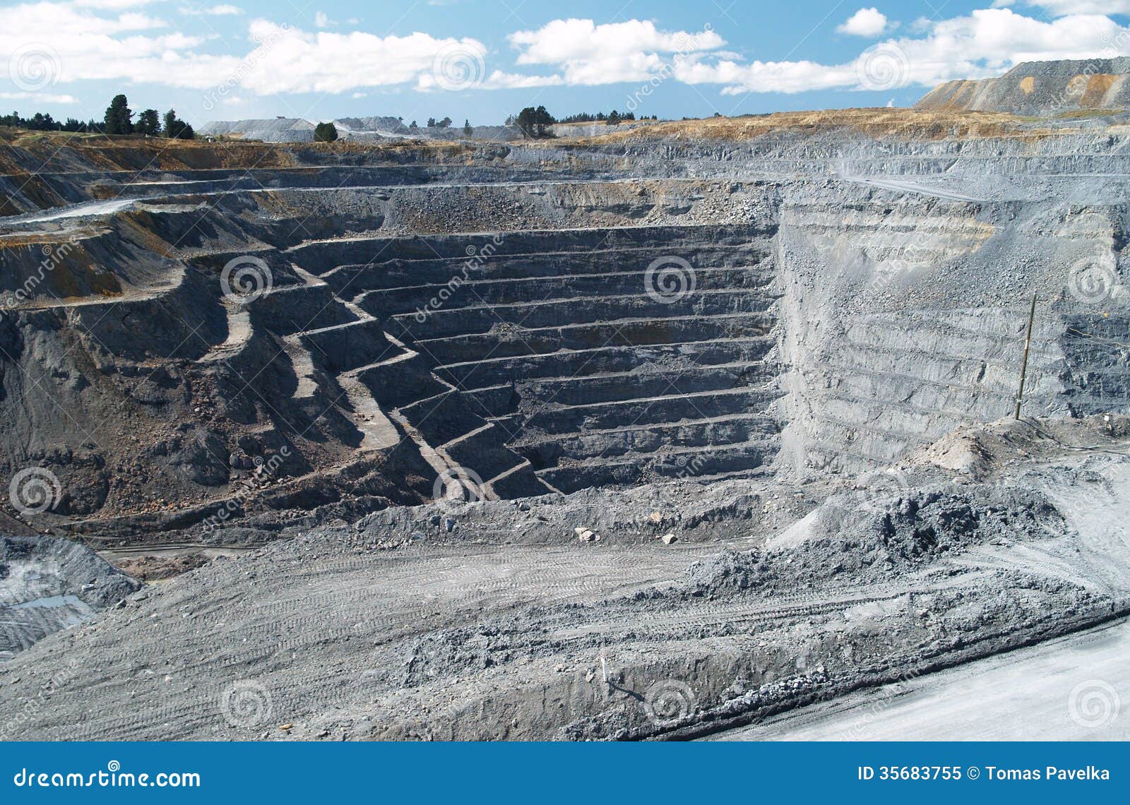 Gold mine stock image. Image of blue, macraes, flat, geology - 35683755