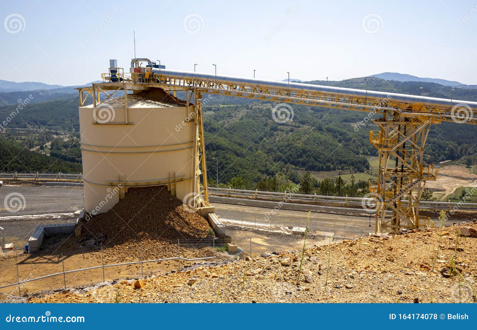 Gold mine mining elevators stock photo. Image of engineering - 164174078