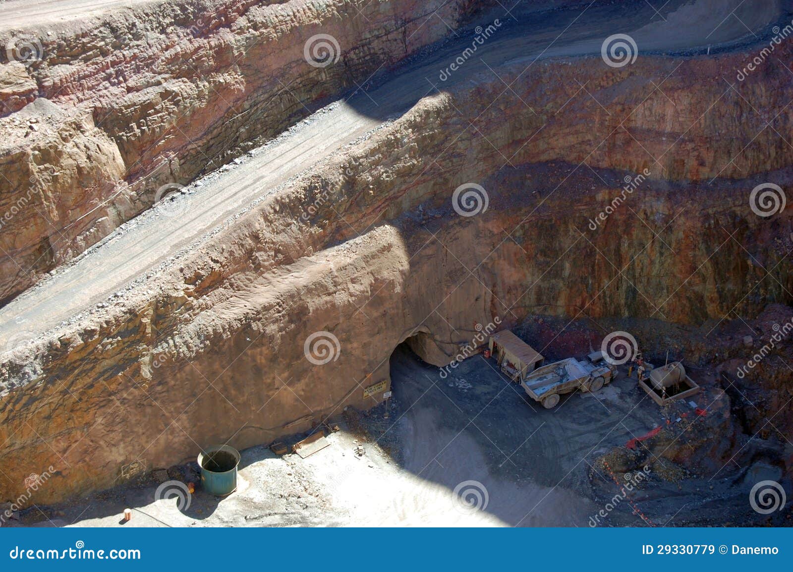 Gold mine open pit bottom stock image. Image of cobar - 29330779