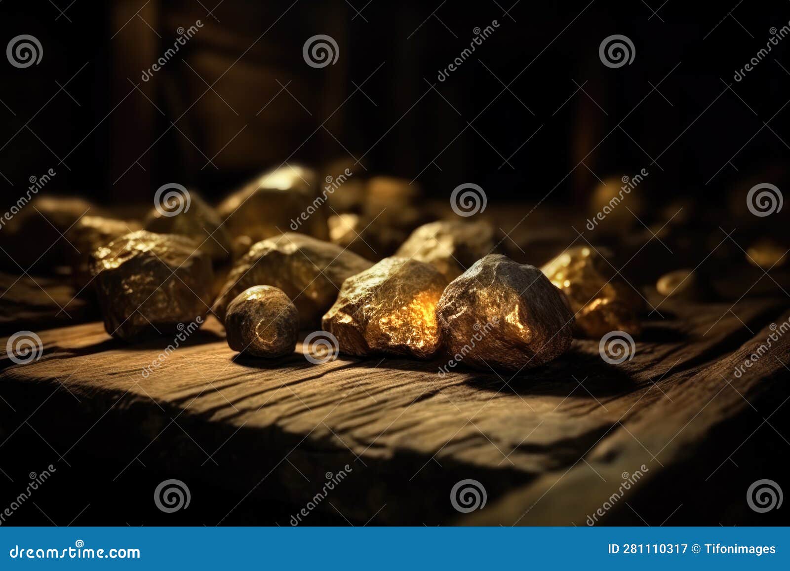 Gold in a mine stock illustration. Illustration of jewellery - 281110317