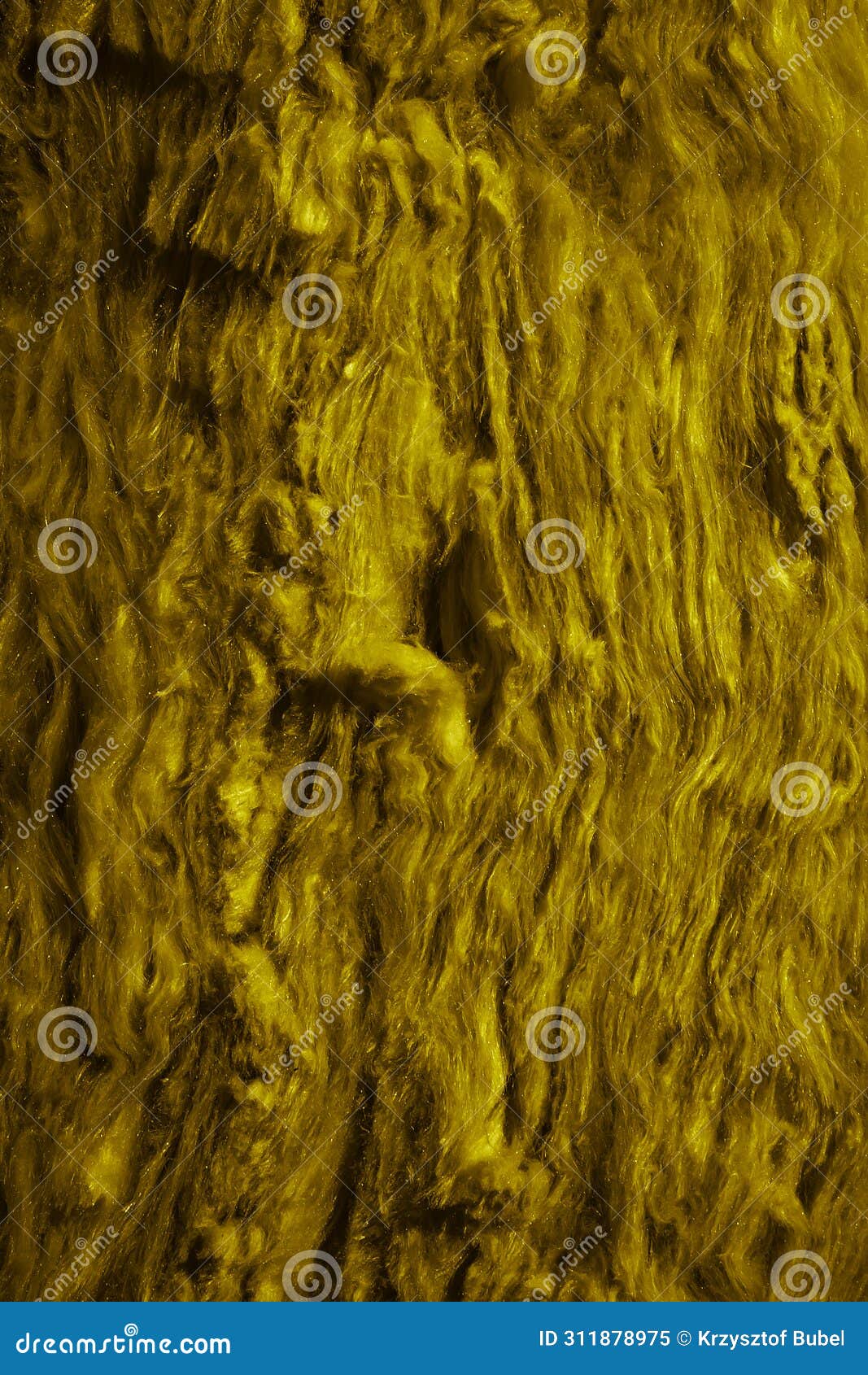 Gold Mineral Wool with a Visible Texture Stock Image - Image of ...