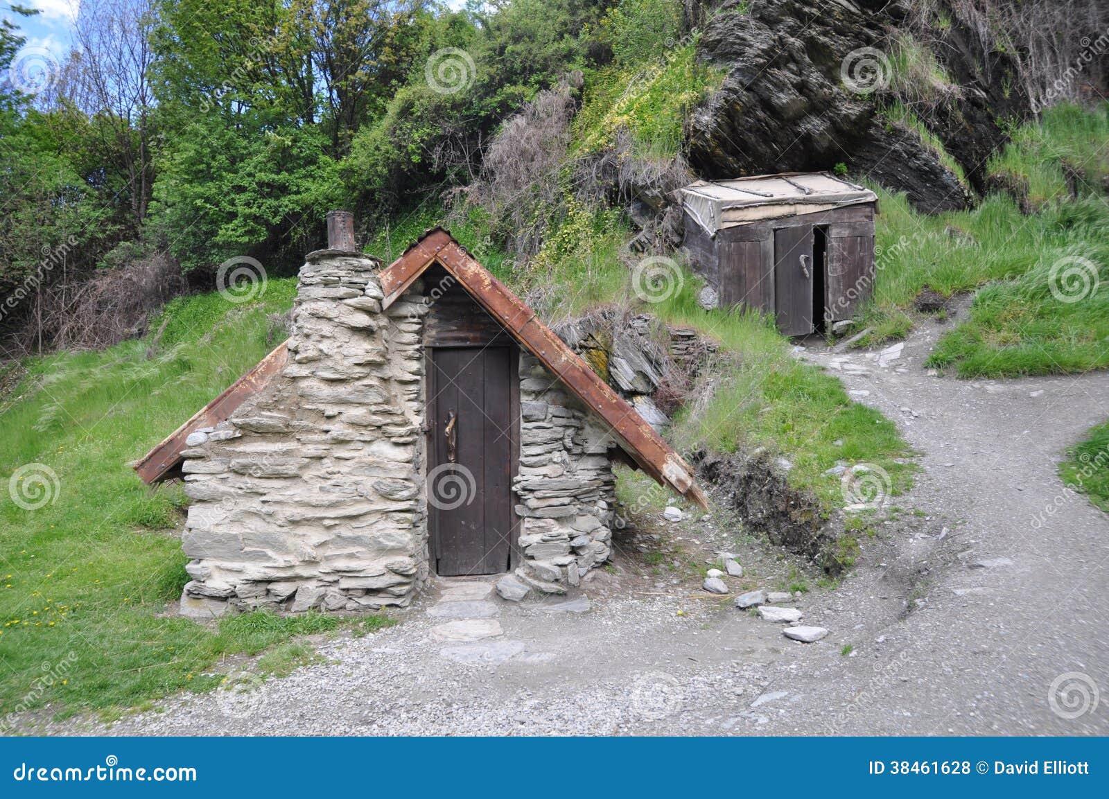 Gold miners houses stock photo. Image of shack, building - 38461628