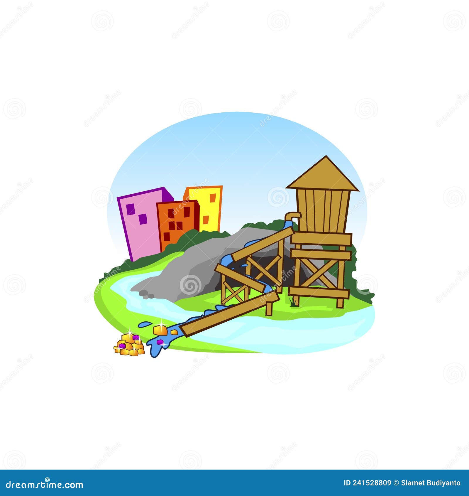Gold Mines Cartoon Image Vector Stock Vector - Illustration of vector ...