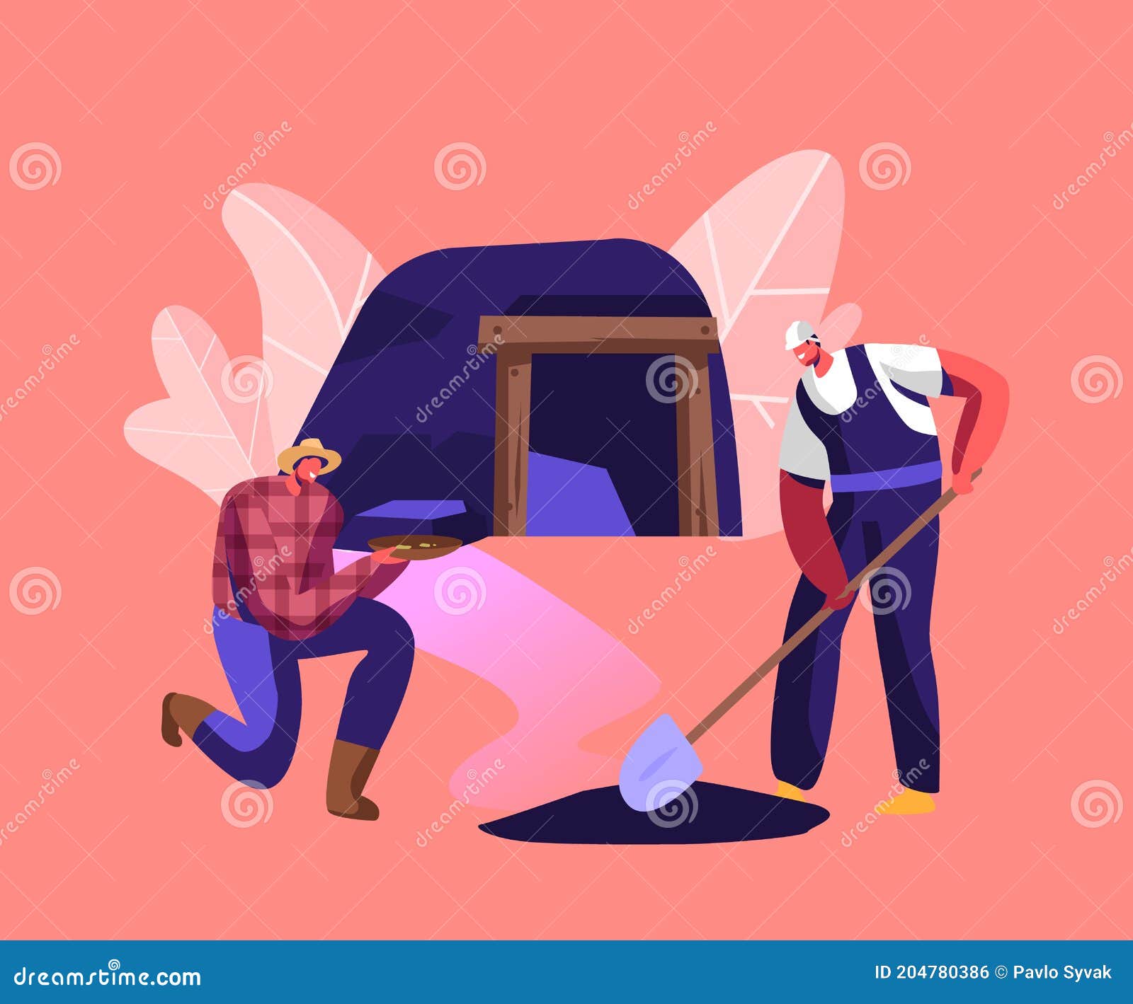 Mining And Digging Tools. Vector Hand Drawn Vintage Outline Graphic Set ...