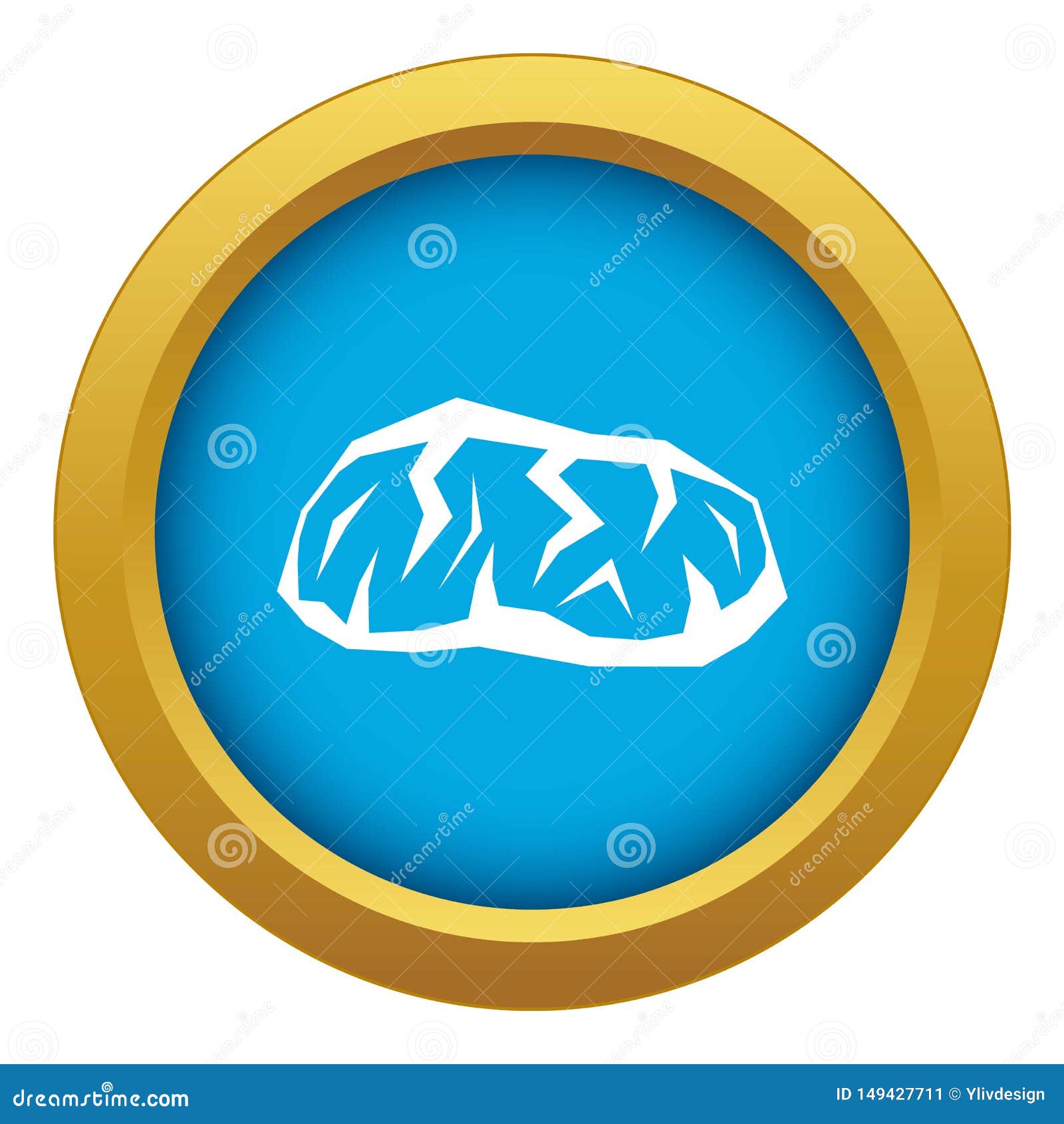 Gold Mining Icon Blue Vector Isolated Stock Vector - Illustration of ...