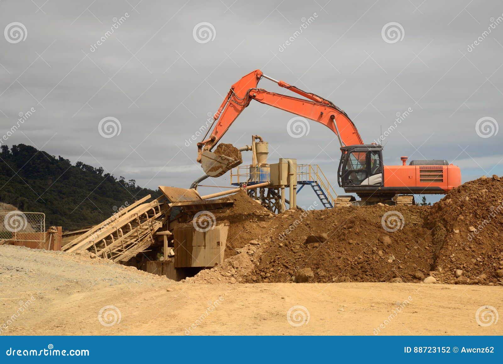Gold mining operation stock photo. Image of industry - 88723152