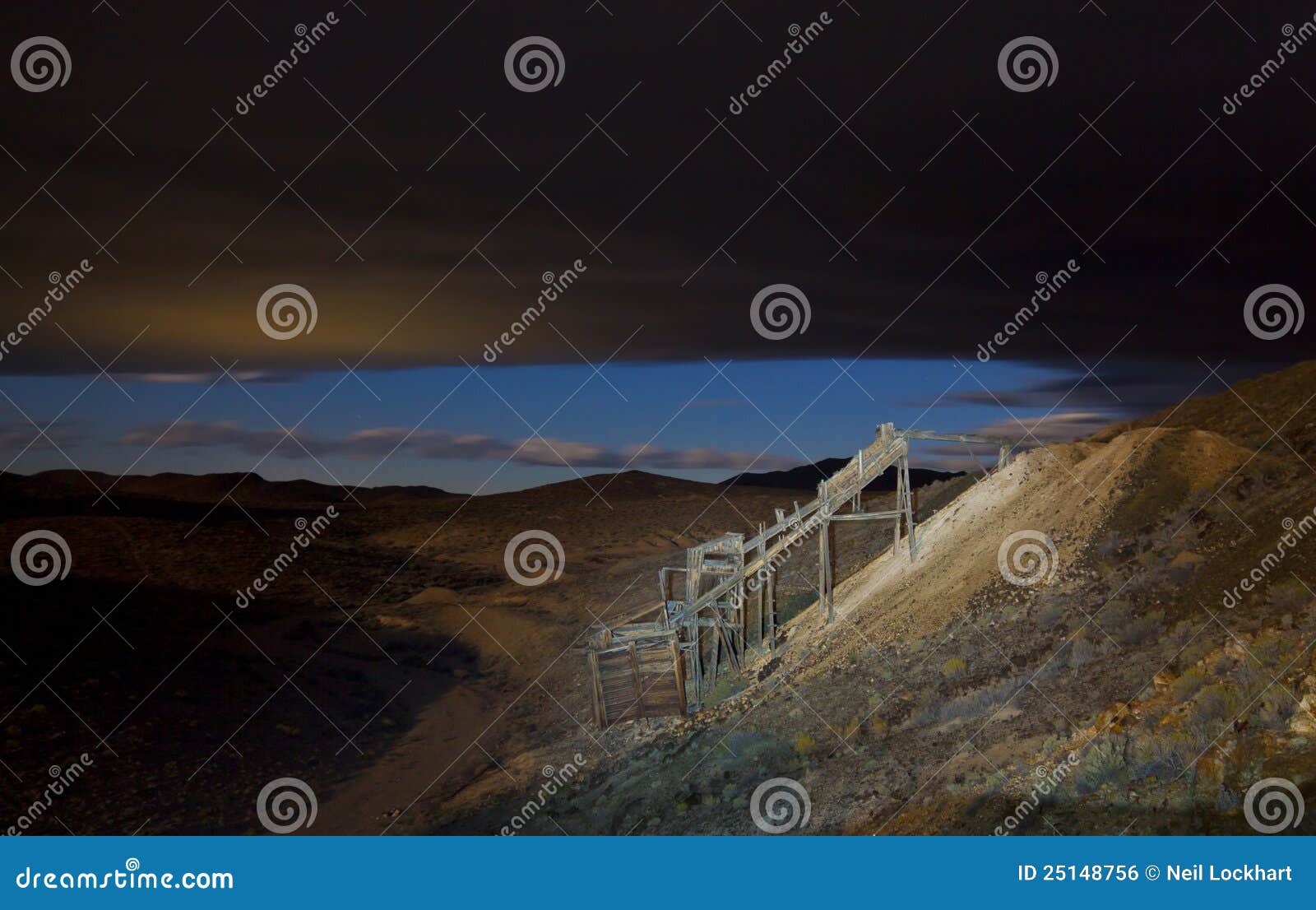 Gold Mining Ore Bin stock photo. Image of weathered, blue - 25148756