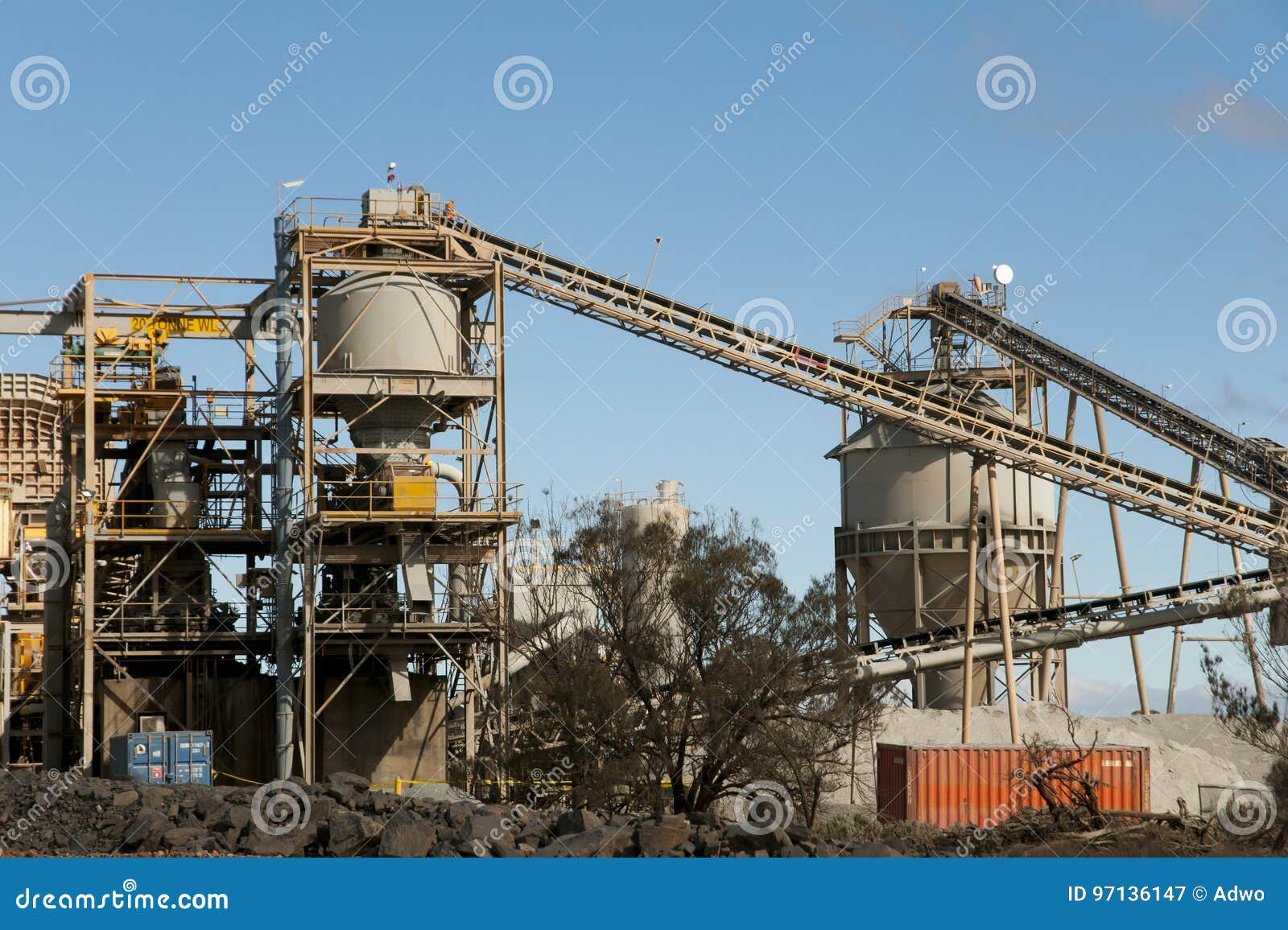 Gold Mining Process Plant stock image. Image of mining - 97136147