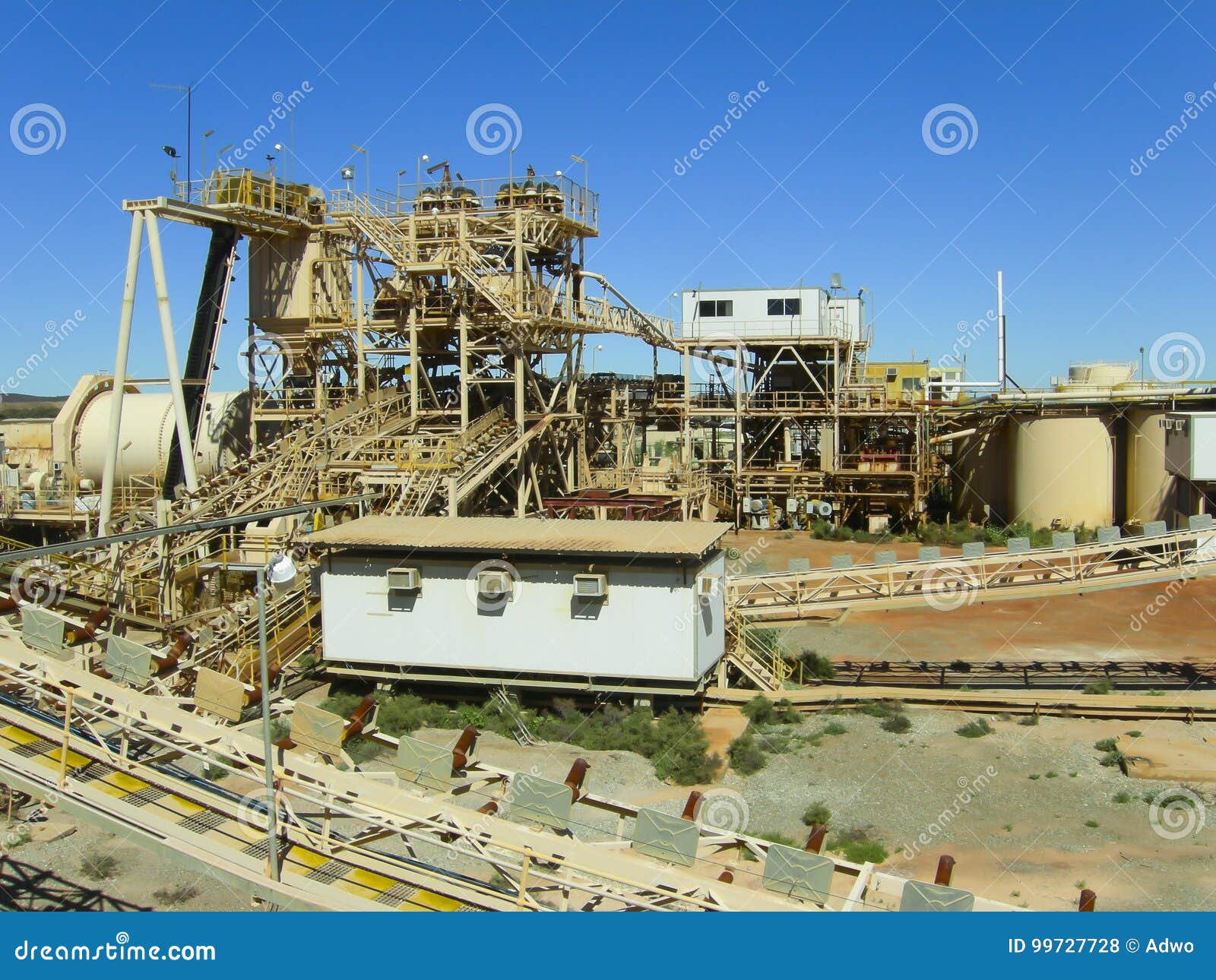 Gold Mining Process Plant stock photo. Image of cyanide - 99727728